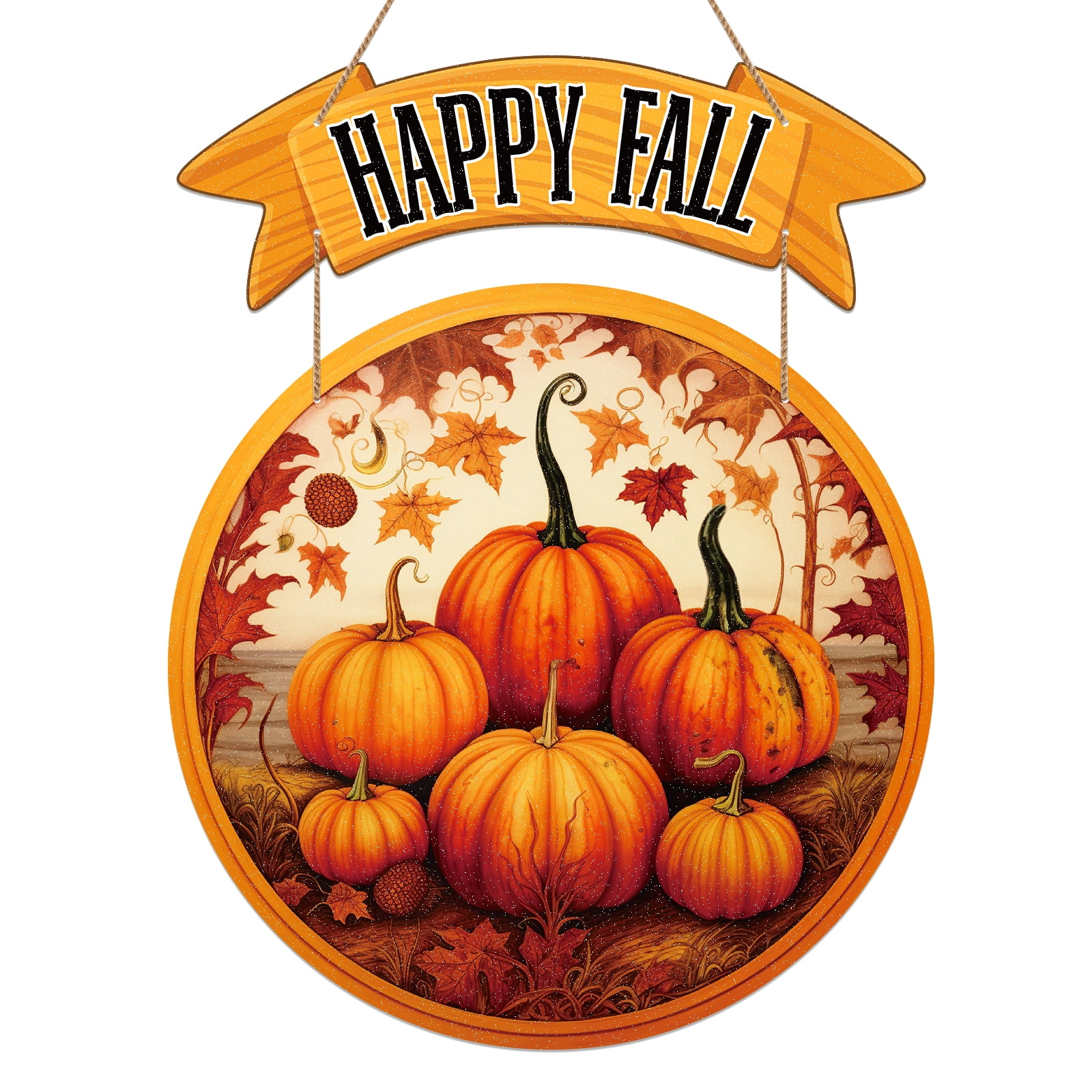 WhatSign Happy Fall Welcome Sign for Home Front Door Fall Pumpkin ...