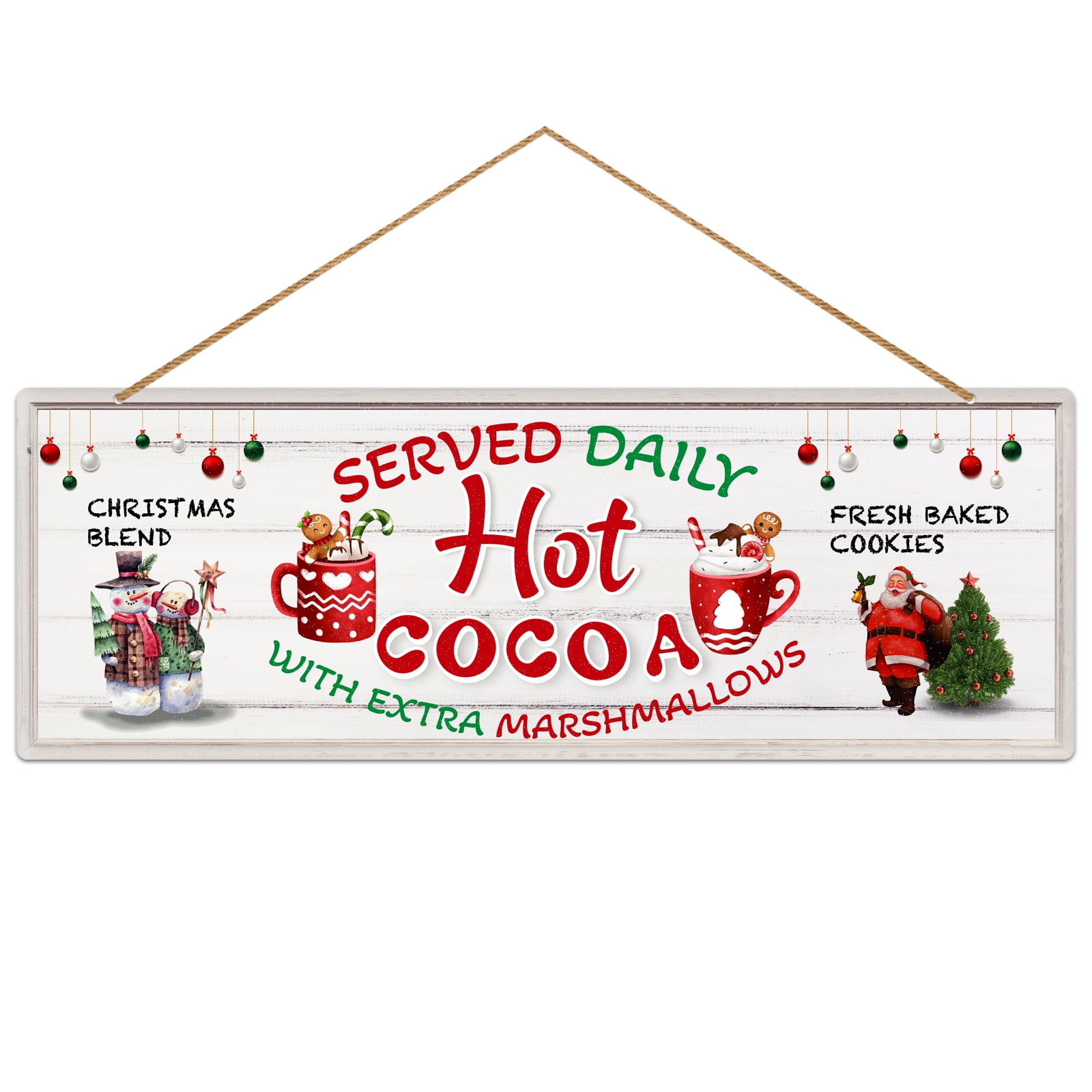 WhatSign Hot Cocoa Christmas Signs Hot Cocoa Bar Sign Winter Christmas ...