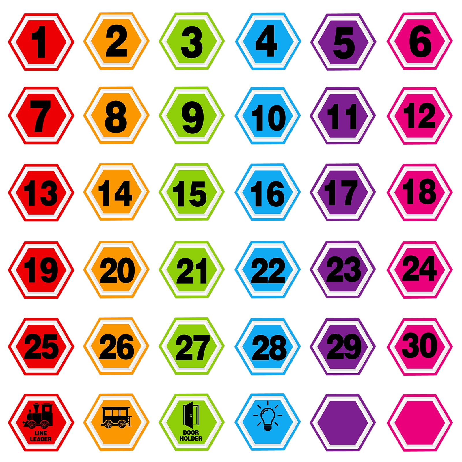 WhatSign Line Up Spots for Classroom Floor Stickers for Classroom 36pcs ...