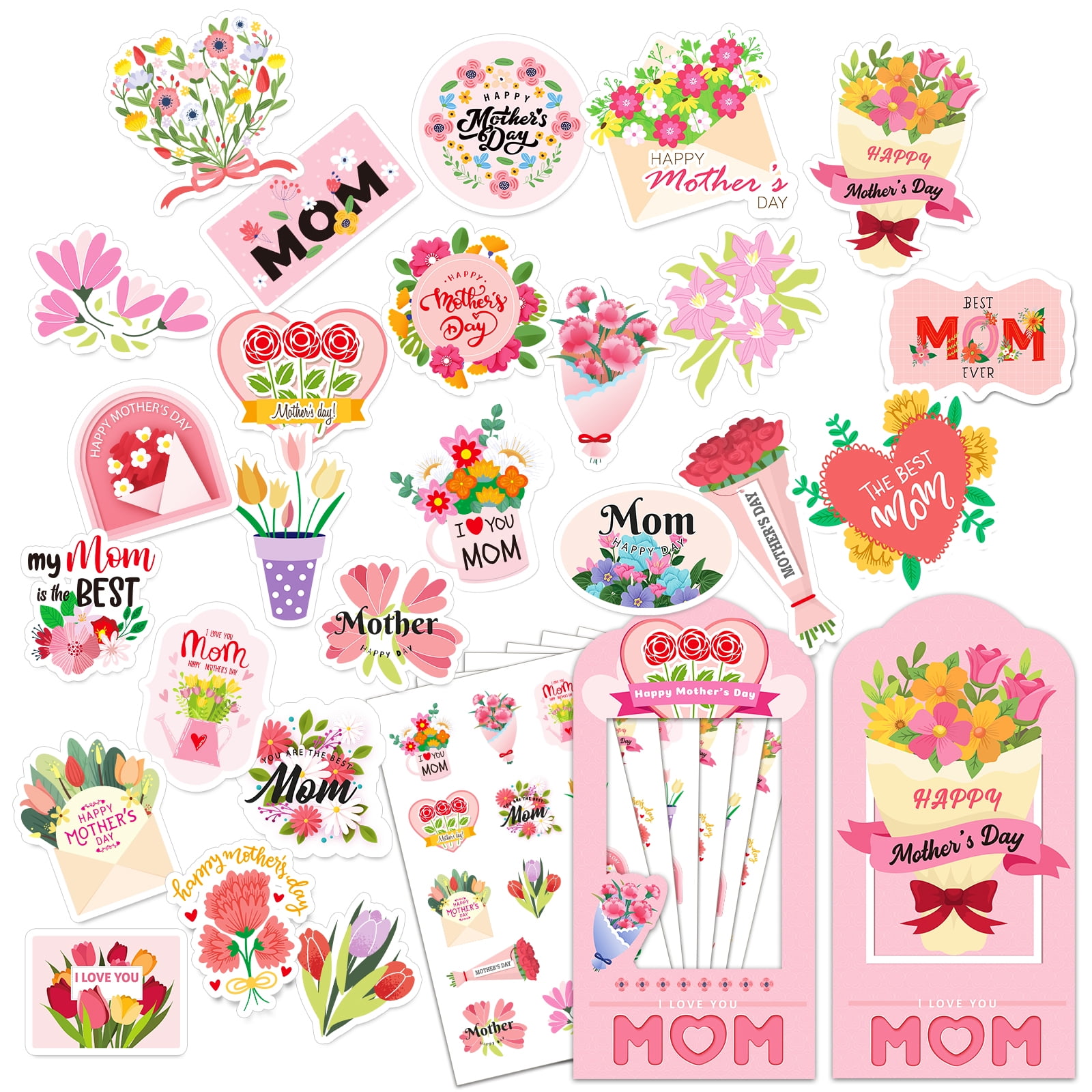 WhatSign Mother's Day Stickers for Kids - Floral - Walmart.com WhatSign Mother's Day Stickers for Kids - Floral - Walmart.com