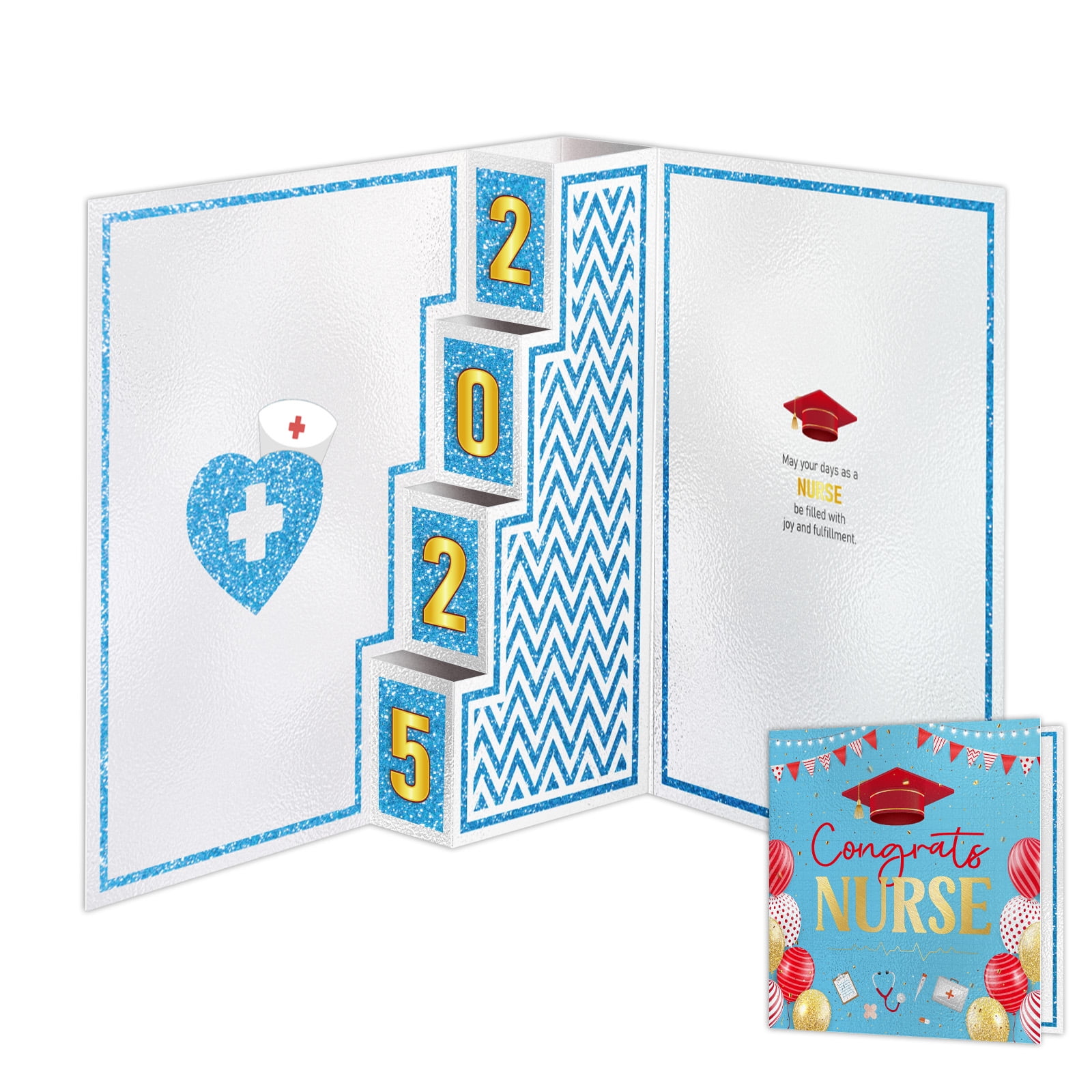 WhatSign Nurse Graduation Card - 3D Pop Up Congrats Grad Card with ...