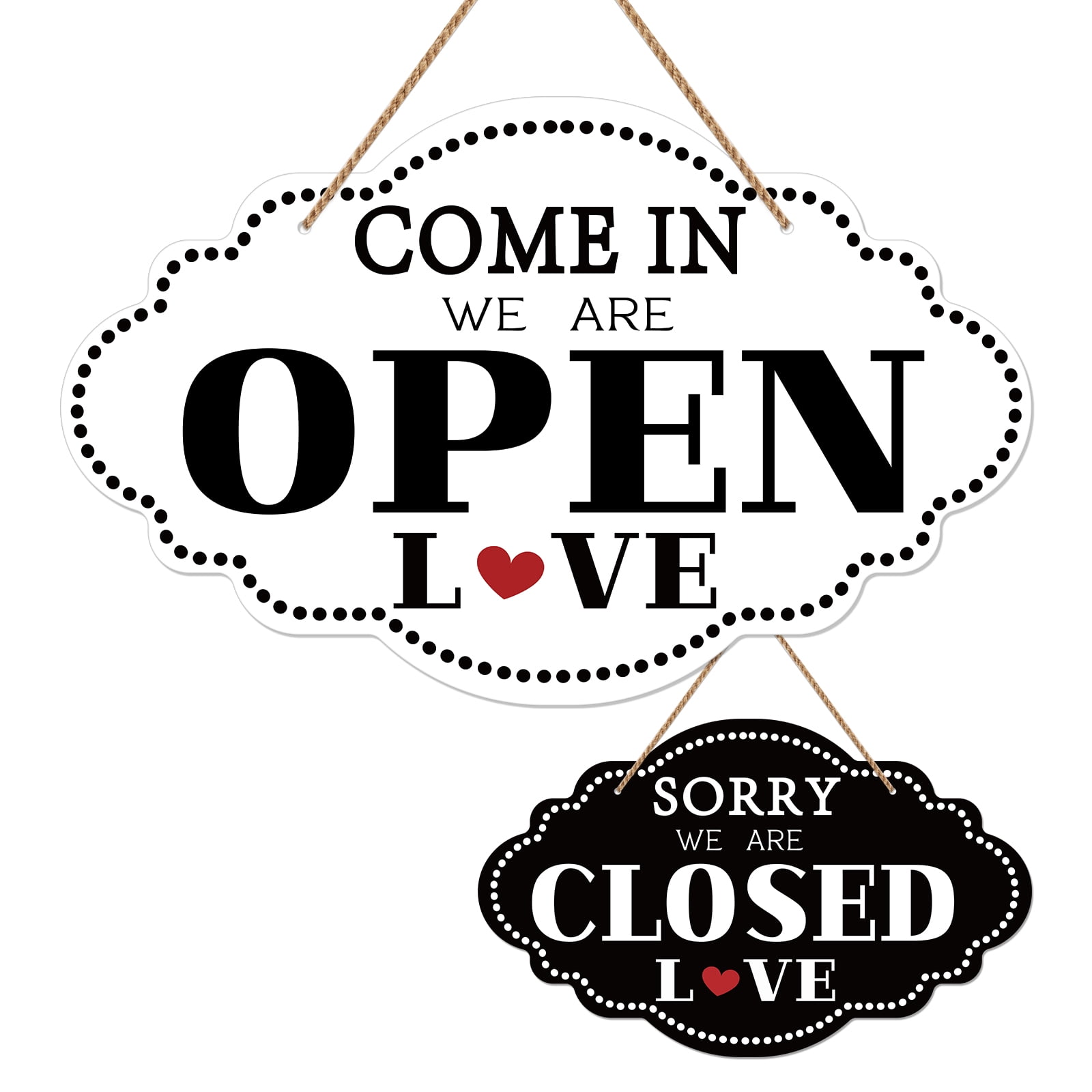 WhatSign Open Signs for Business, Double Sided Open Closed Sign for ...