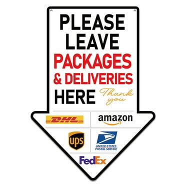Package Delivery Sign, Please Place Packages in The Box On Porch ...