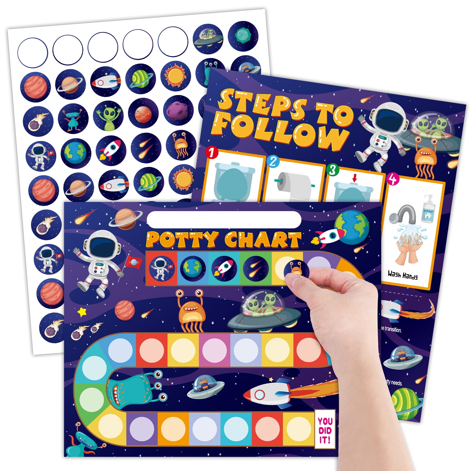 WhatSign Potty Training Chart for Toddlers Boys 10pcs with Potty ...