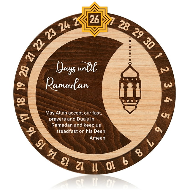 WhatSign Ramadan Advent Calendar Wooden Countdown Calendars Decorations ...