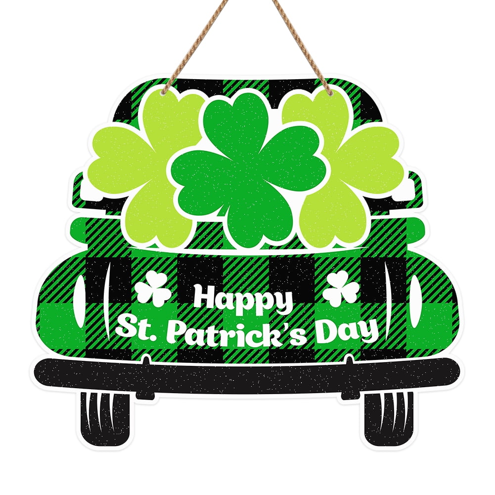 WhatSign St Patricks Day Door Decorations Signs Shamrock Lucky Clover ...