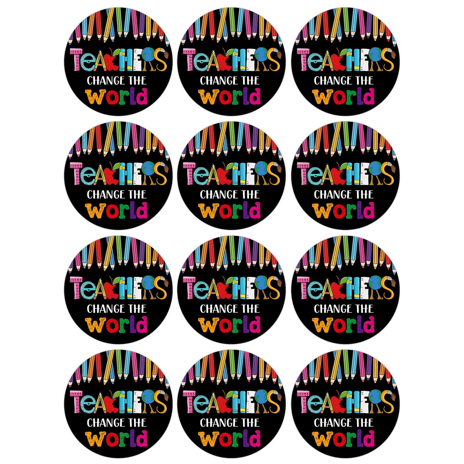 WhatSign Teacher Appreciation Stickers 1.5" 36pcs Thank You Teacher ...