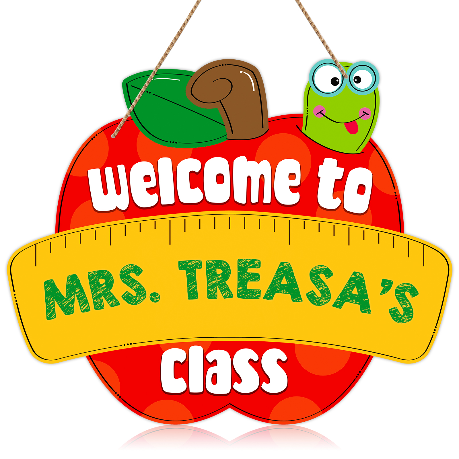 WhatSign Welcome Sign for Classroom Door - 14" X 11.5" Personalized ...