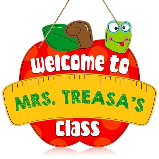 WhatSign Welcome Sign for Classroom Door - 14" X 11.5" Personalized ...