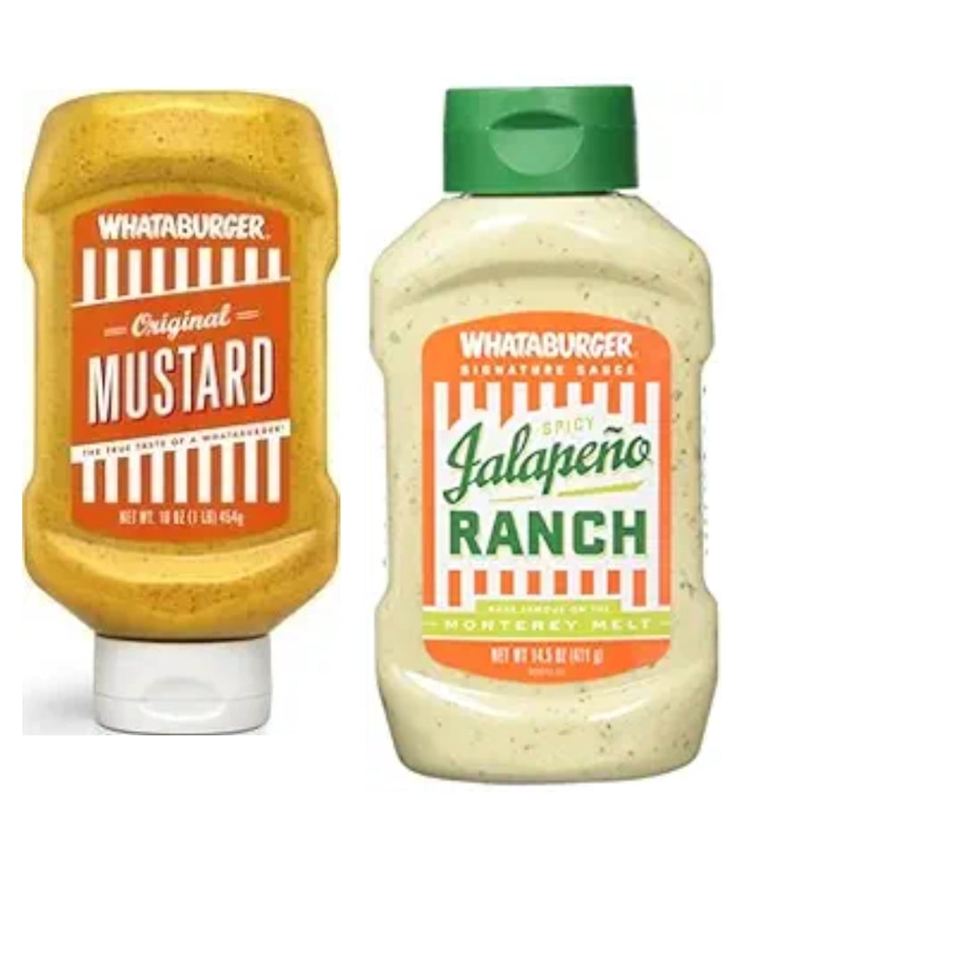 Whataburger Original Mustard and Whataburger Spicy Jalapeno Ranch ...