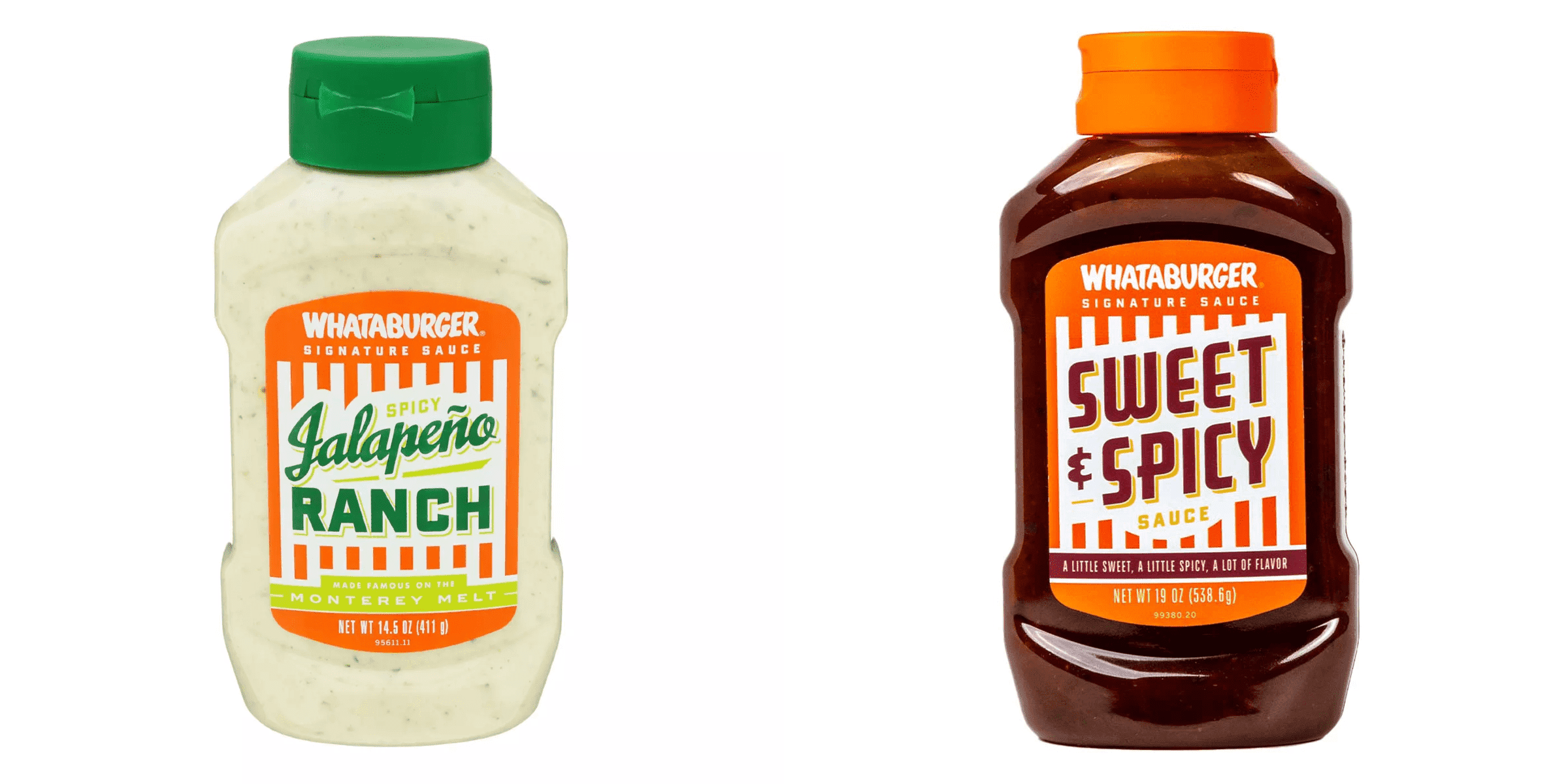 Whataburger Spicy Jalapeno Ranch, 14 oz Whataburger Patty Melt Sauce ...