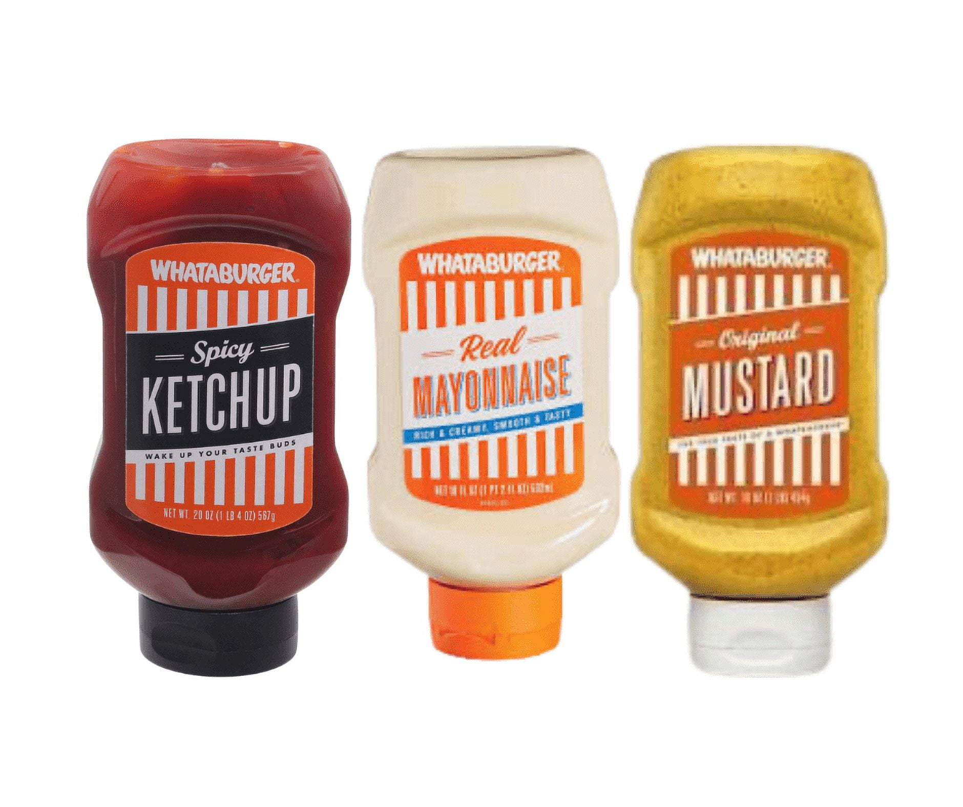 Whataburger Spicy Ketchup, Mustard, Mayo (Pack of 1 Each) - Walmart.com