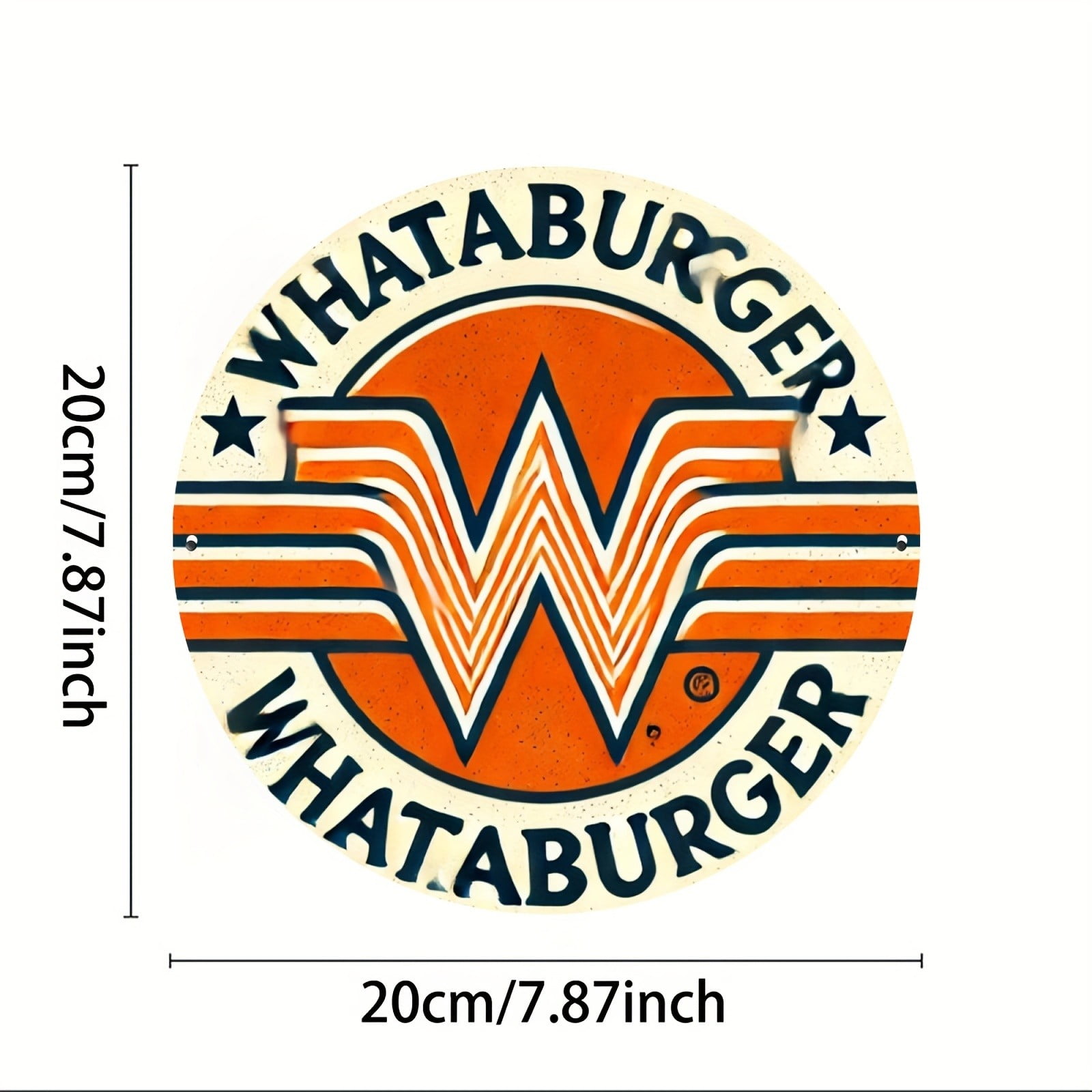 Whataburger Vintage 8x8" Round Aluminum Sign - Durable Tin Metal Signs ...