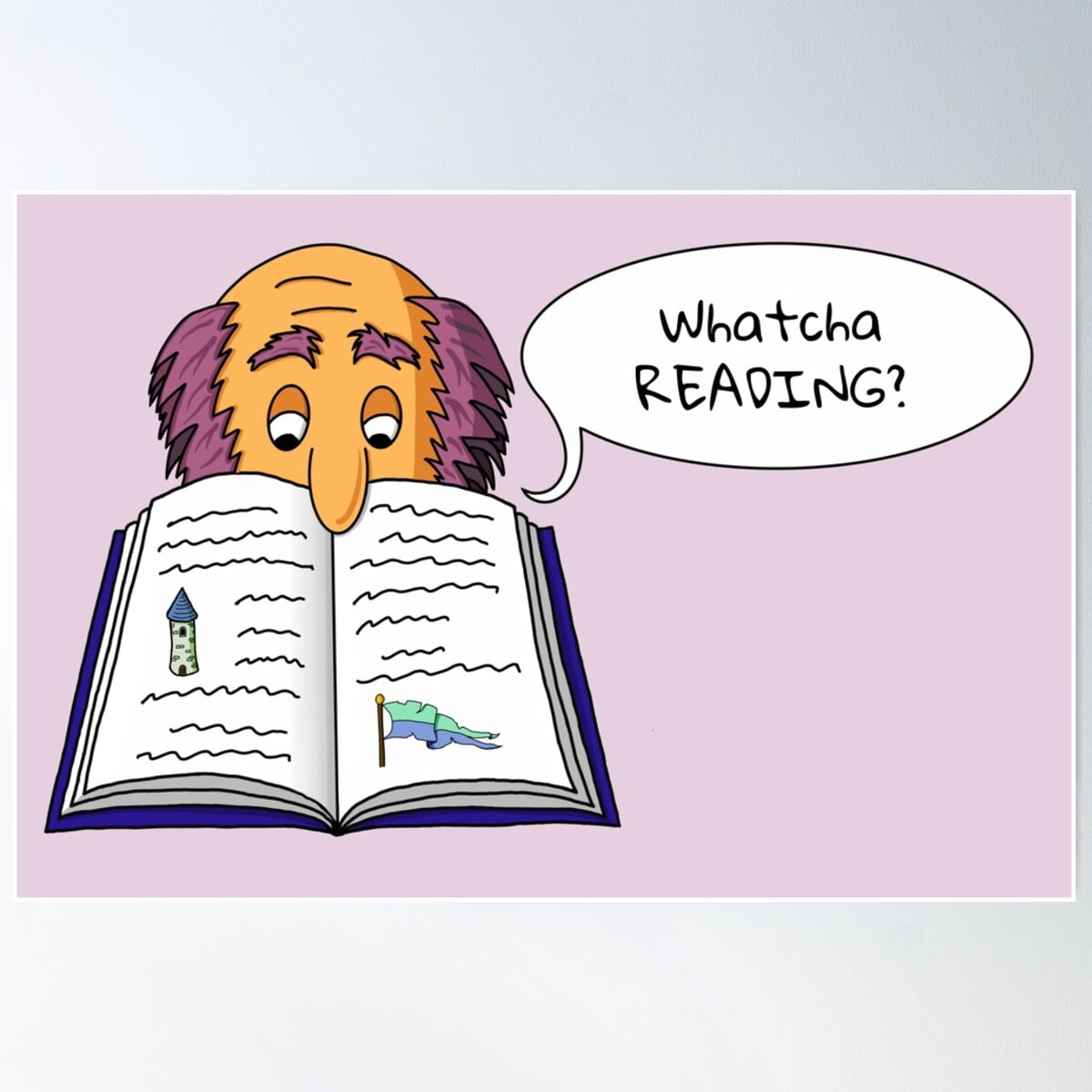 Whatcha Reading? Poster Wall Art, Modern Wall Decor For Living Room ...