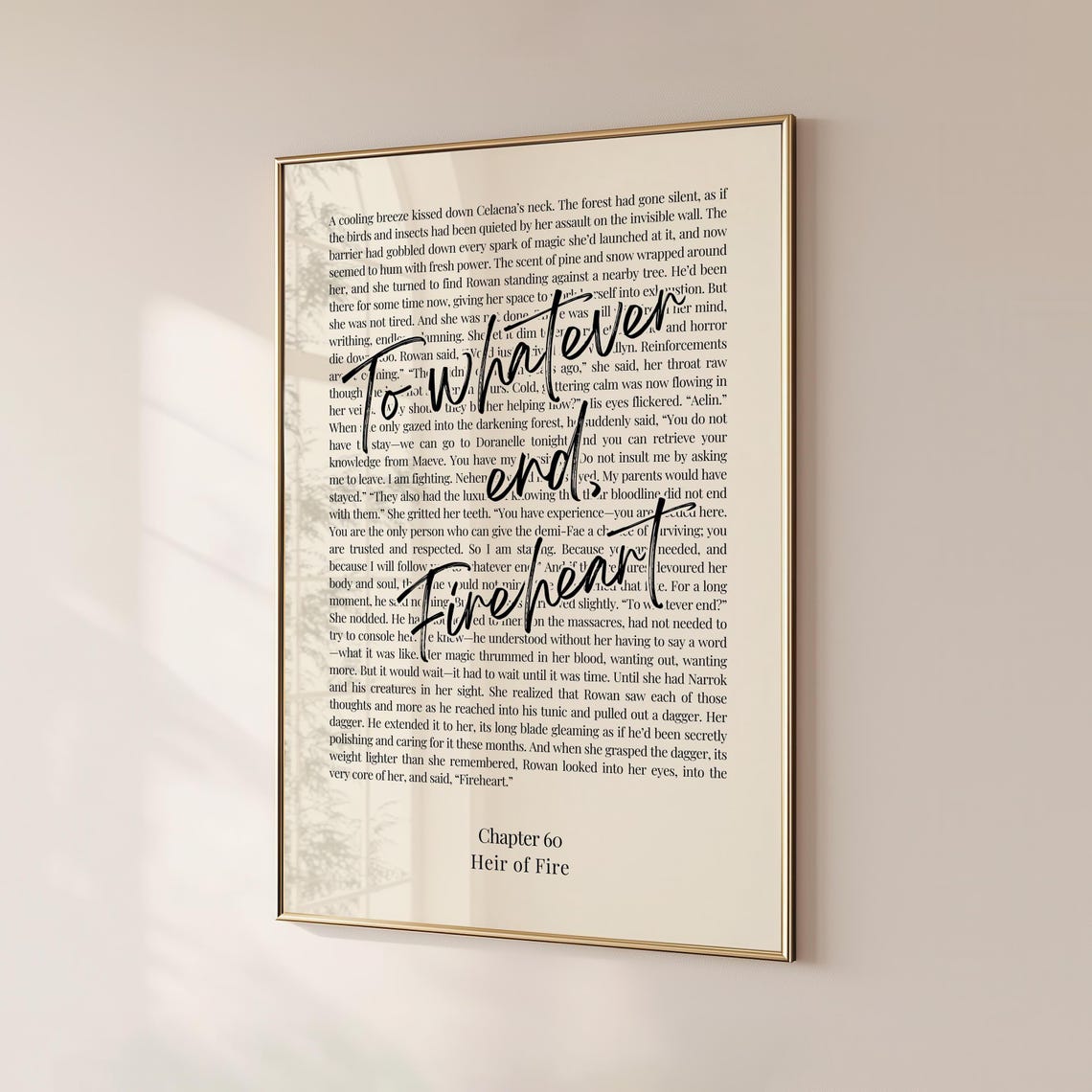 To Whatever End, Aelin Galathynius, Minimalistic Bookish Quote Poster ...