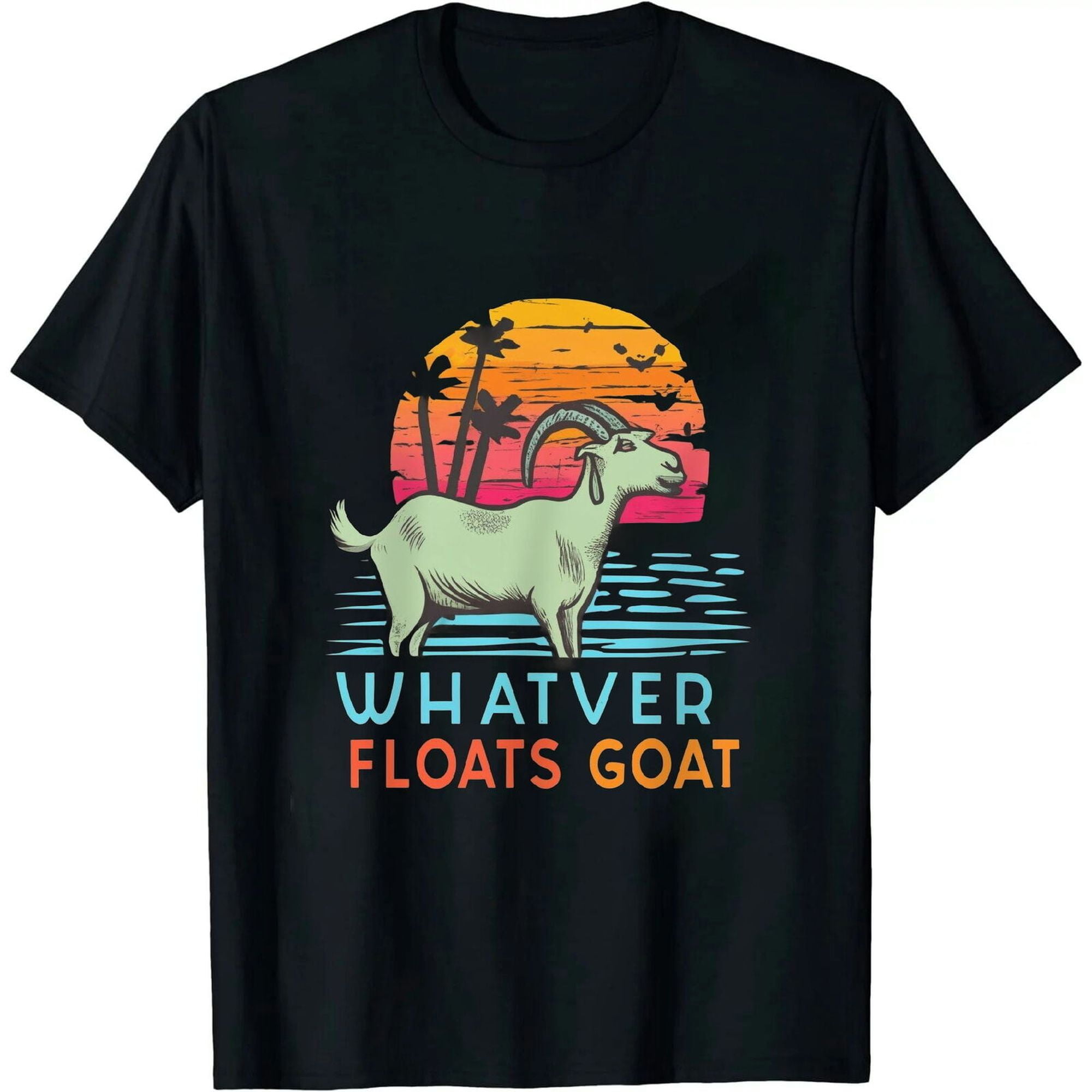 Whatever Floats Your Goat - Retro Vintage Goats Farm Animal T-Shirt - Walmart.com