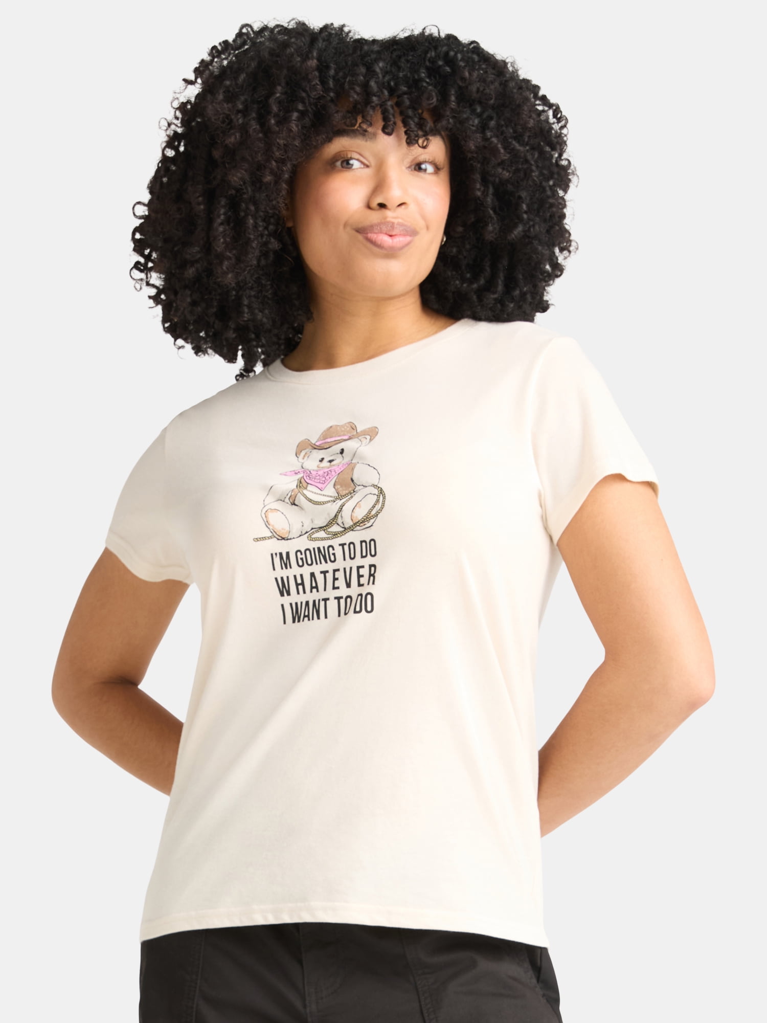 Whatever I Want Women's Graphic Tee with Short Sleeves, Sizes XXS-XXL ...