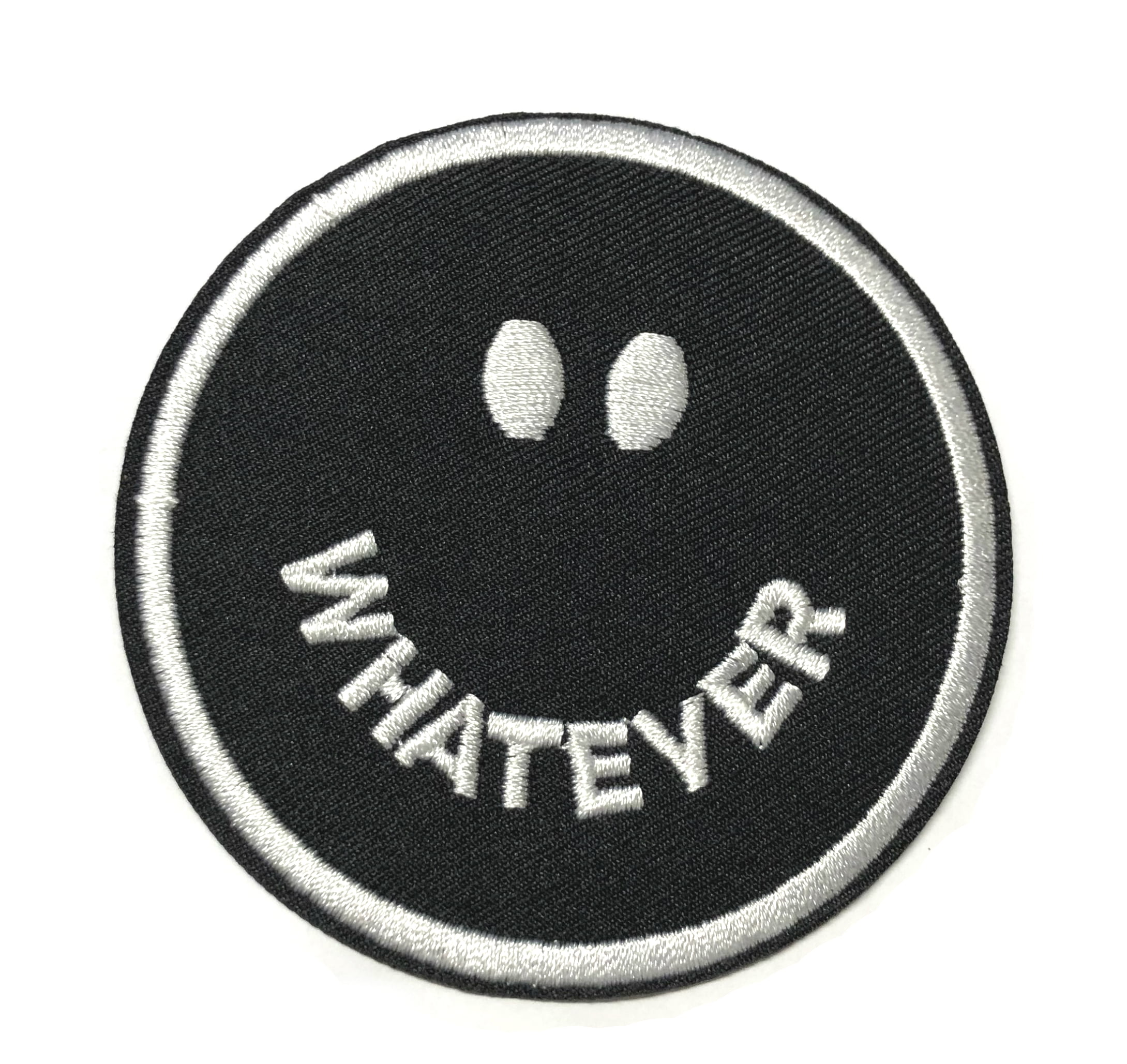 Whatever Smiley Face 3" Iron/Sew On Decorative Patch - Walmart.com