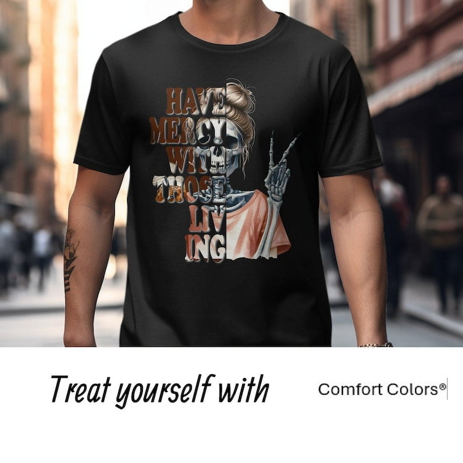 Whatever T-Shirt with Colorful Butterflies, Ironic Saying, Casual ...