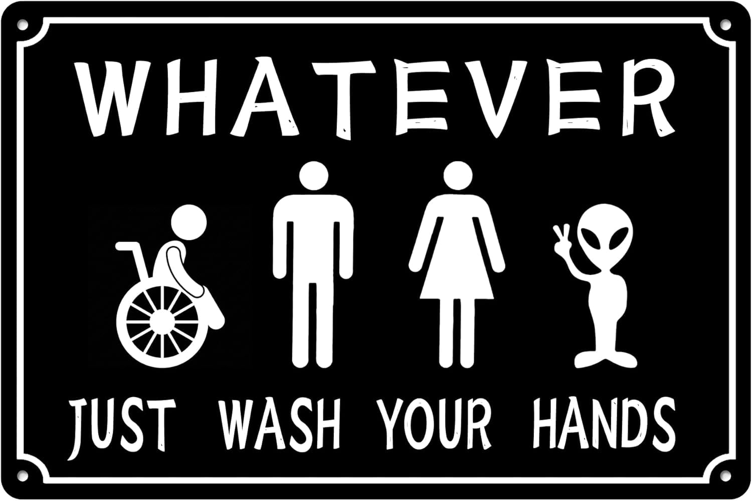 Whatever Tin Sign Just Wash Your Hands Pay Attention To Hygiene ...