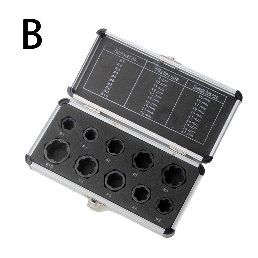 Whatever You Like 10 Pcs Broken Nut Bolt Extractor Screws Remover ...