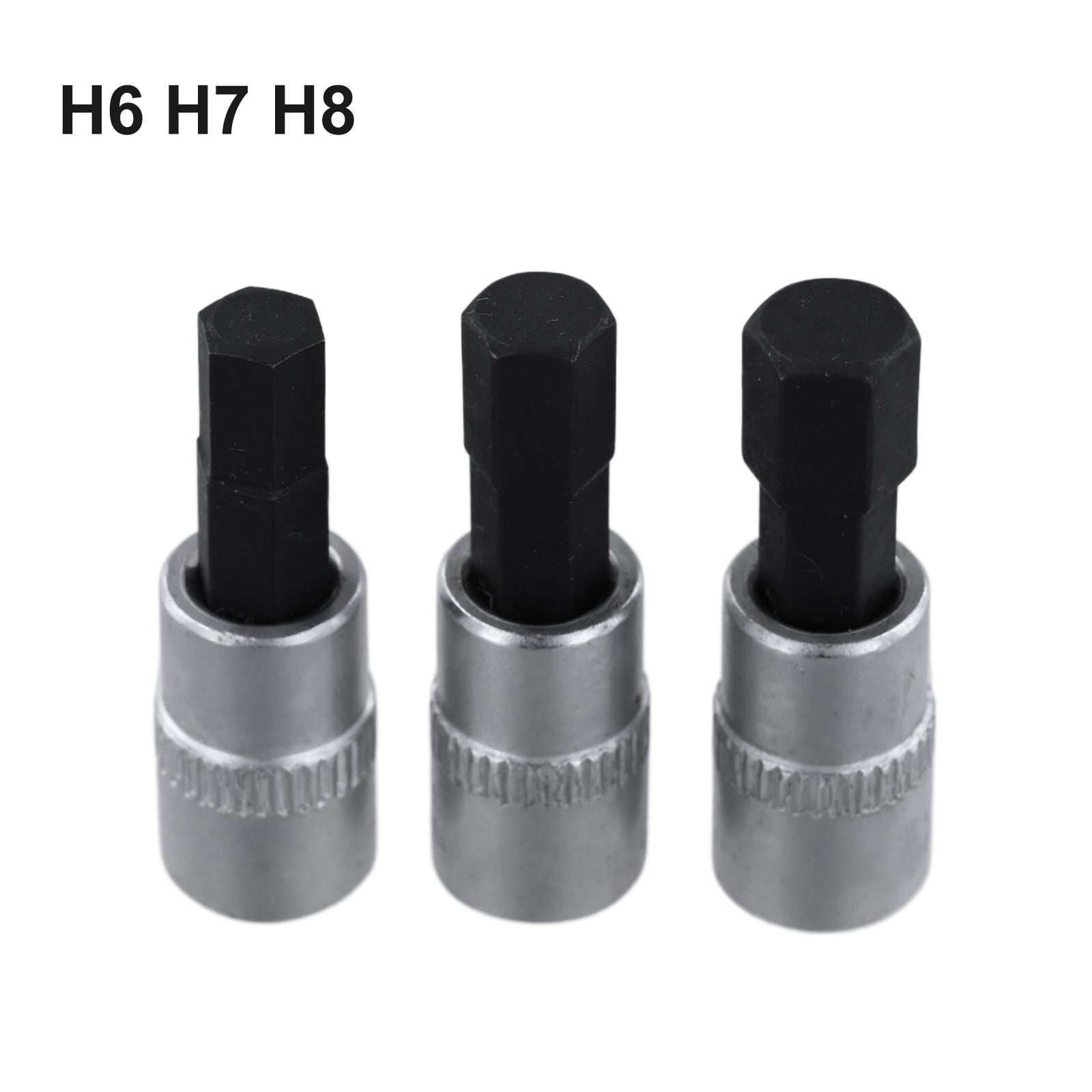 Whatever You Like 3 Pcs 1/4 inch Drive Hex Bit Socket Set 3- 8mm Screwdriver Bits H3 H4 H5 H6 H7 ...