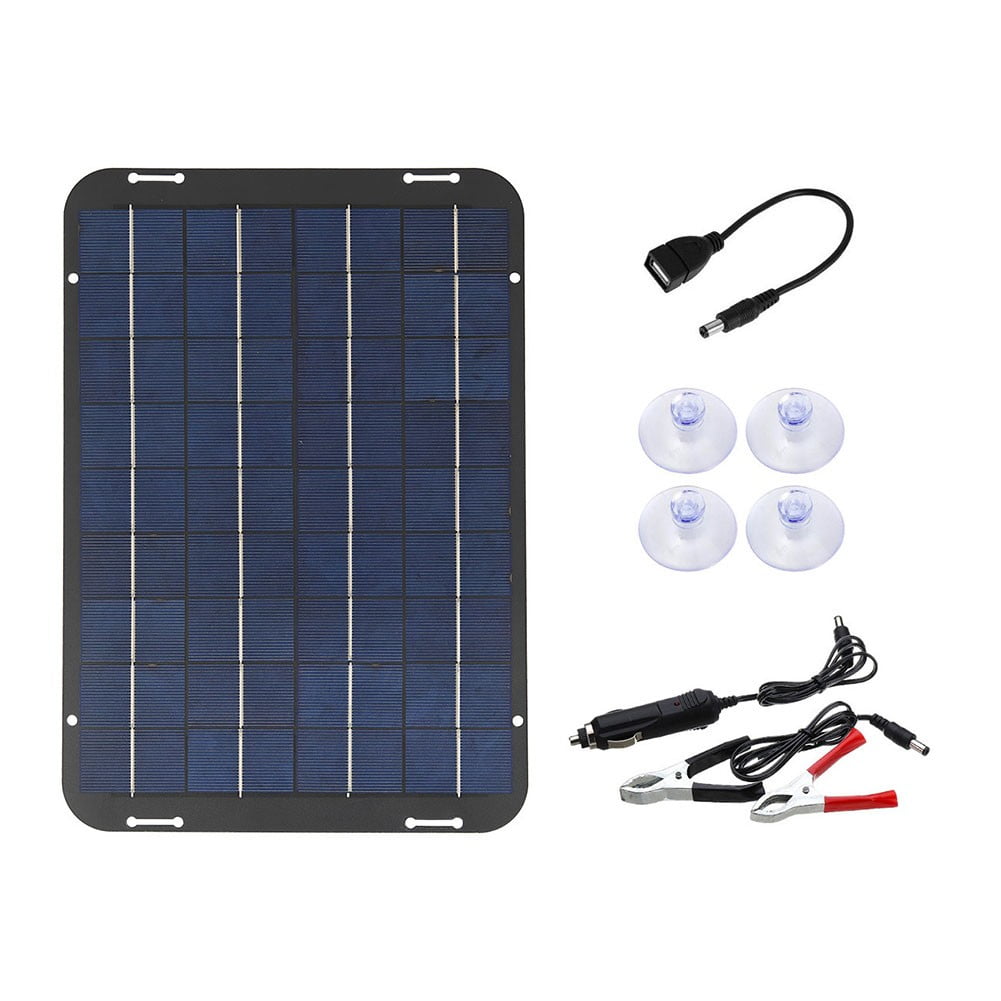 Whatever You Like-30W Solar Panel 12V Trickle Charger Kit, Portable ...