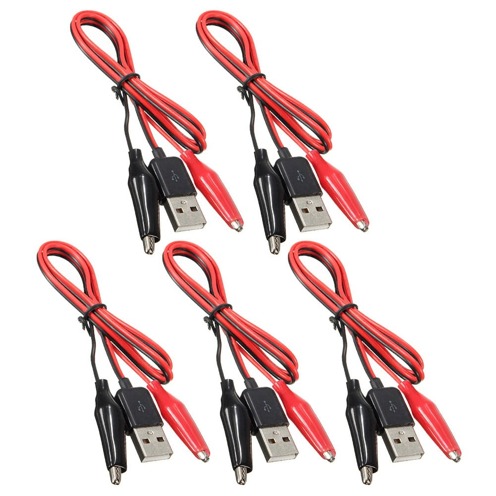 Whatever You Like-5-Pack Metal Crocodile Clips USB Adapter, Electrical ...