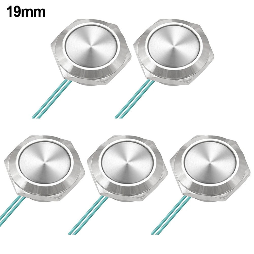 Whatever You Like-5pcs Metal Push Button Switch 12V-24V Momentary Self ...