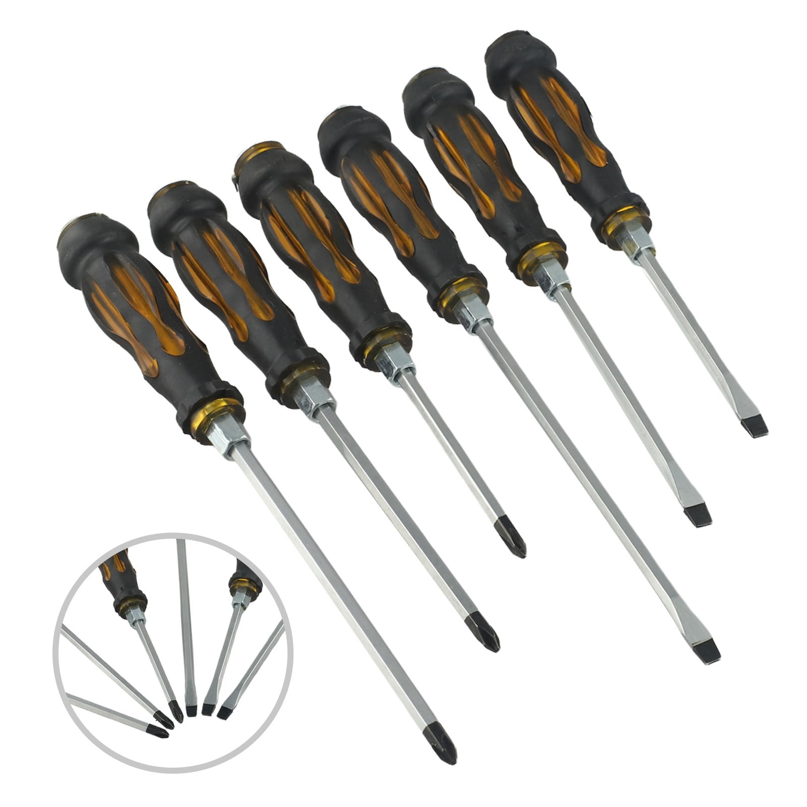 Whatever You Like 6 Pcs Screwdriver Set Magnetic Screwdriver Slotted ...