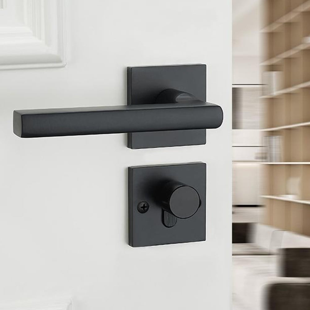 Whatever You Like-Modern Interior Door Handle Lock Set - Black Space ...