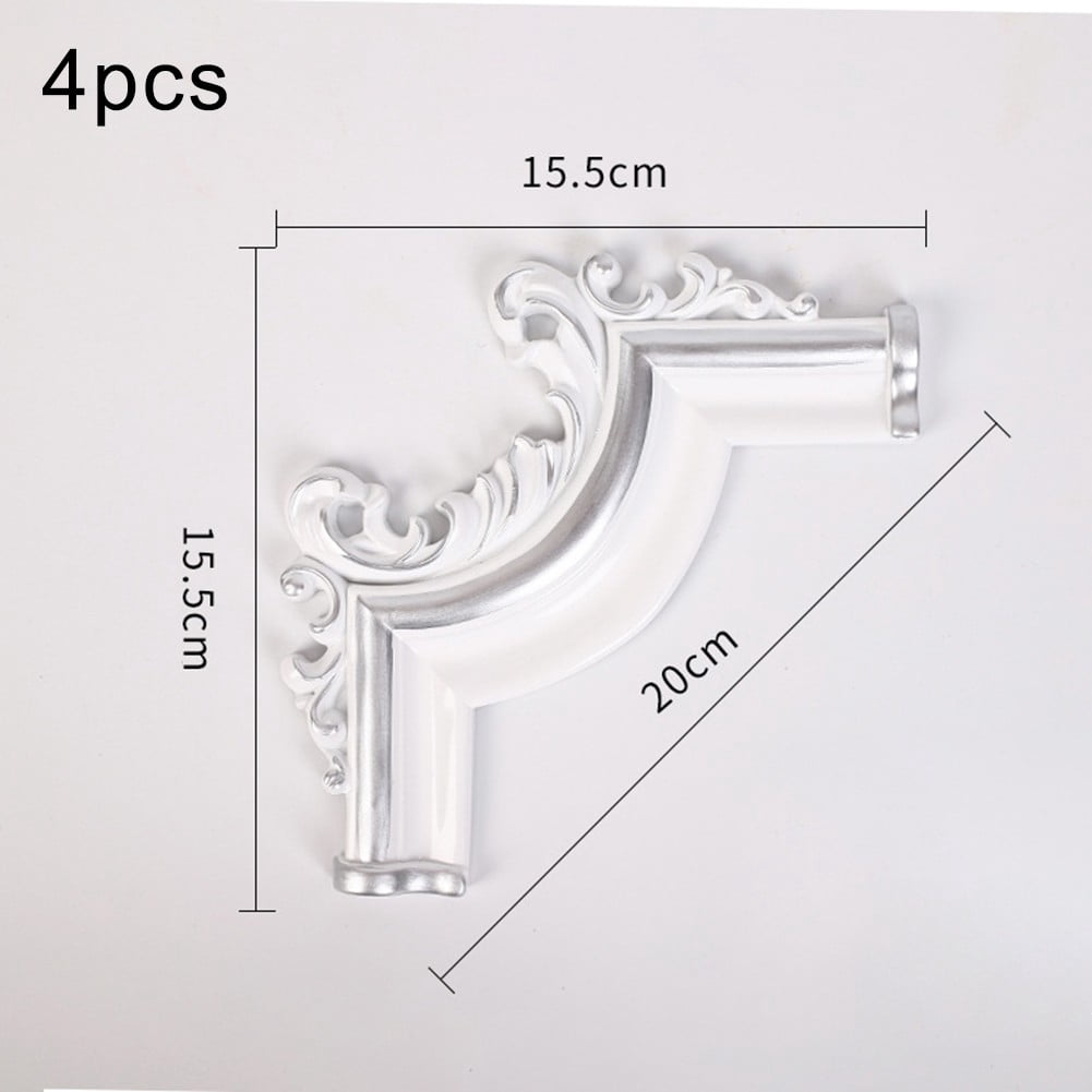 Whatever You Like-PVC Corner Flower Decorative Decals for Door Cabinet ...
