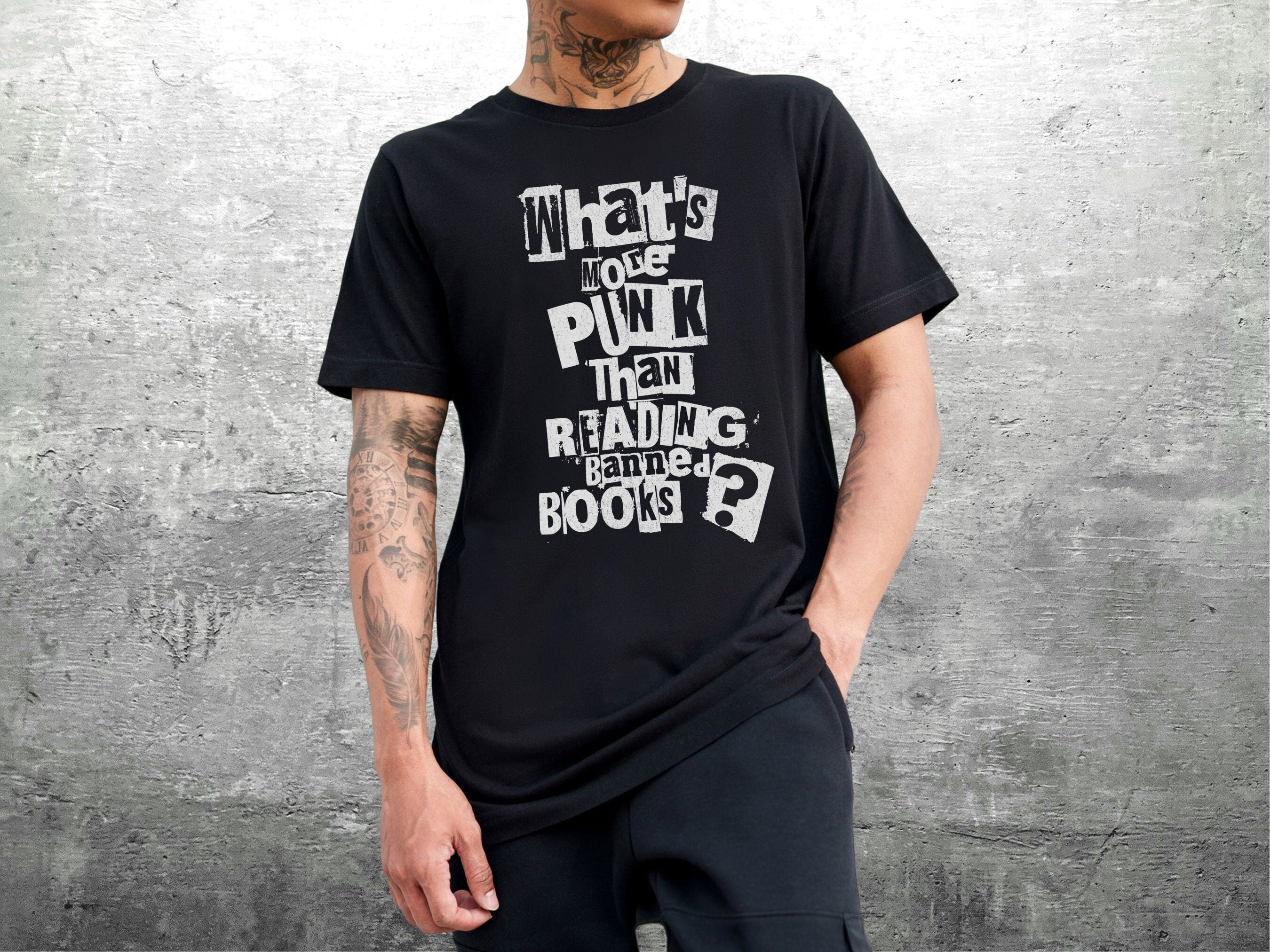 Whats More Punk Than Reading Banned Books Bella Canvas 3001 T-Shirt ...