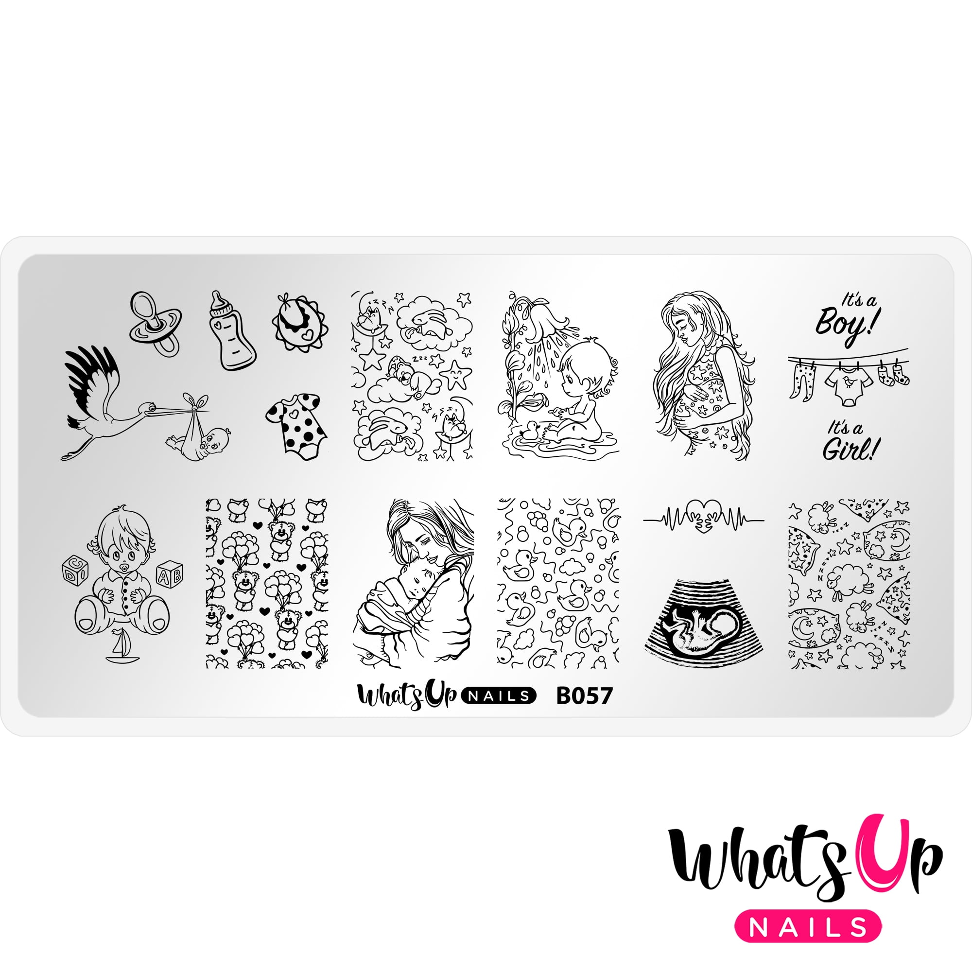 Whats Up Nails B057 The Gift of Life Metal Stamping Plate for Nail Art ...