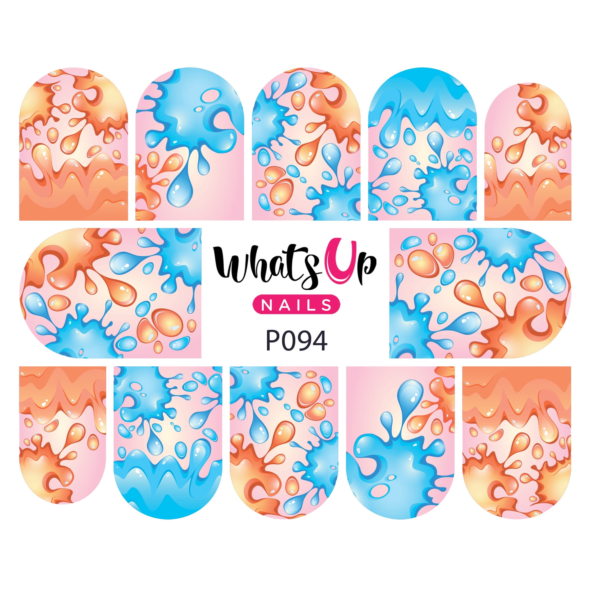 Whats Up Nails P094 Splat Attack Water Decal Sliders for Nail Art Design - Walmart Business Supplies