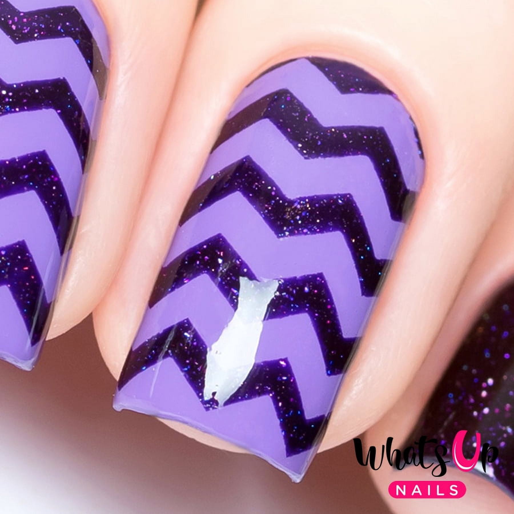 Whats Up Nails Regular Zig Zag Tape Vinyl Stencils for Nail Art Design ...