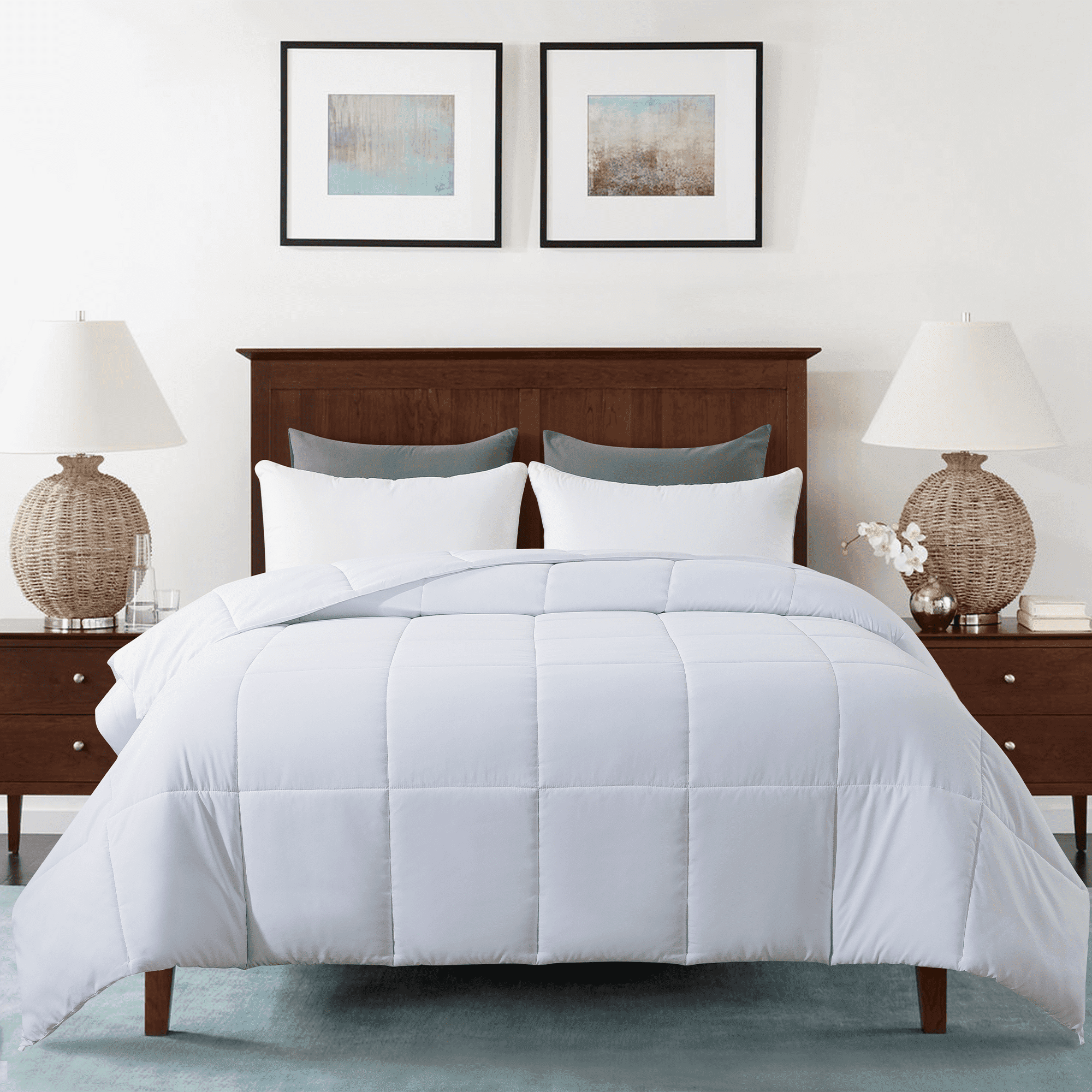 Yalamila White Comforter All Season Down Alternative Comforter,Hotel ...