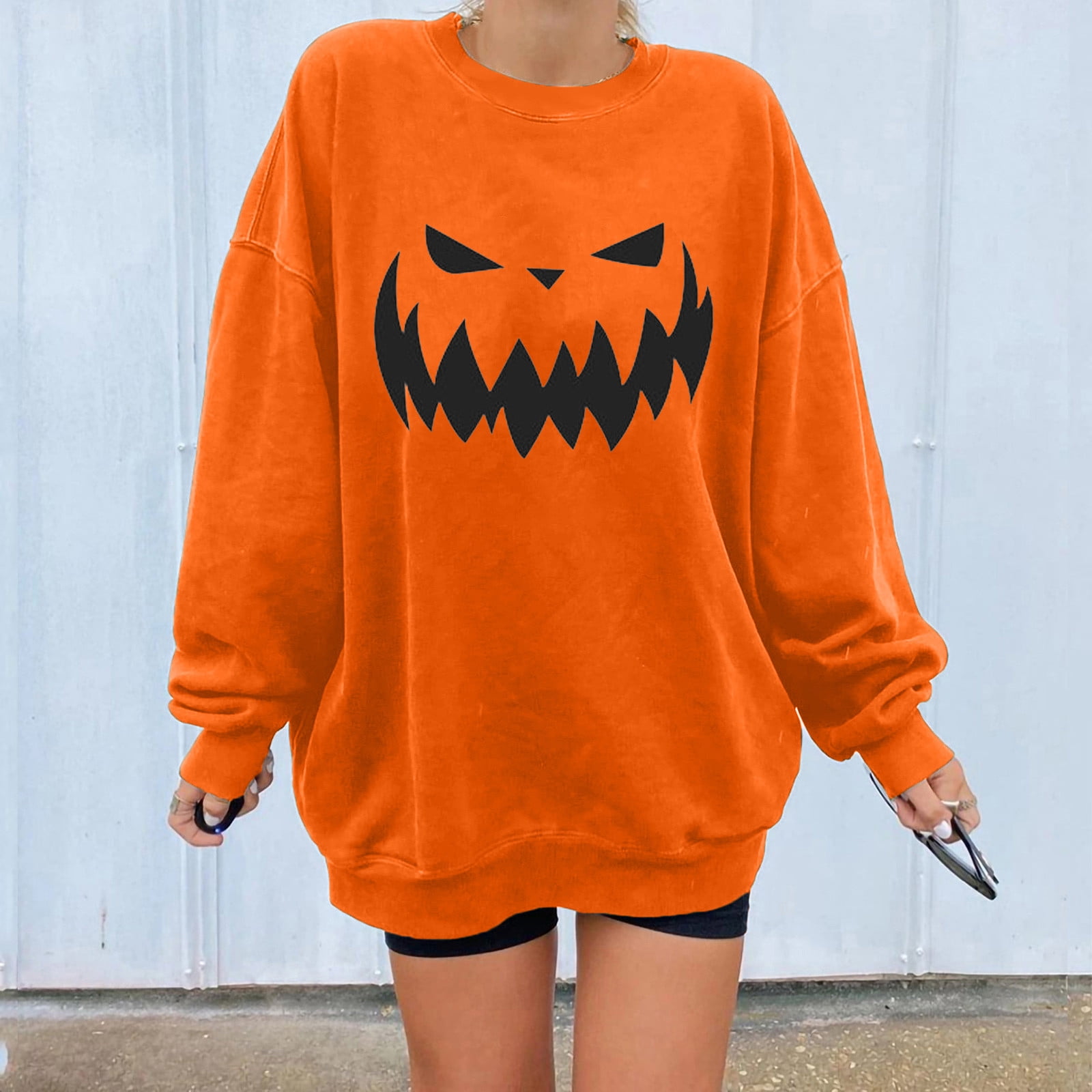 Whblf Halloween Tops for Women Long Sleeve Plus Size,Womens Halloween ...