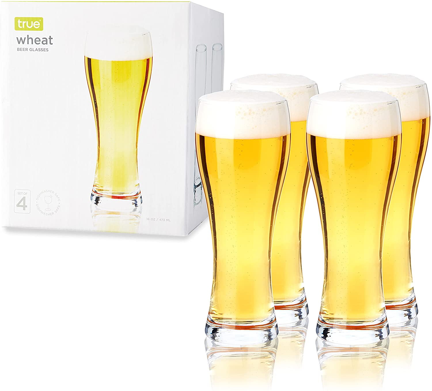 Wheat Beer Glasses, Clear Glasses for Pilsner, Belgian Ales, and Craft ...