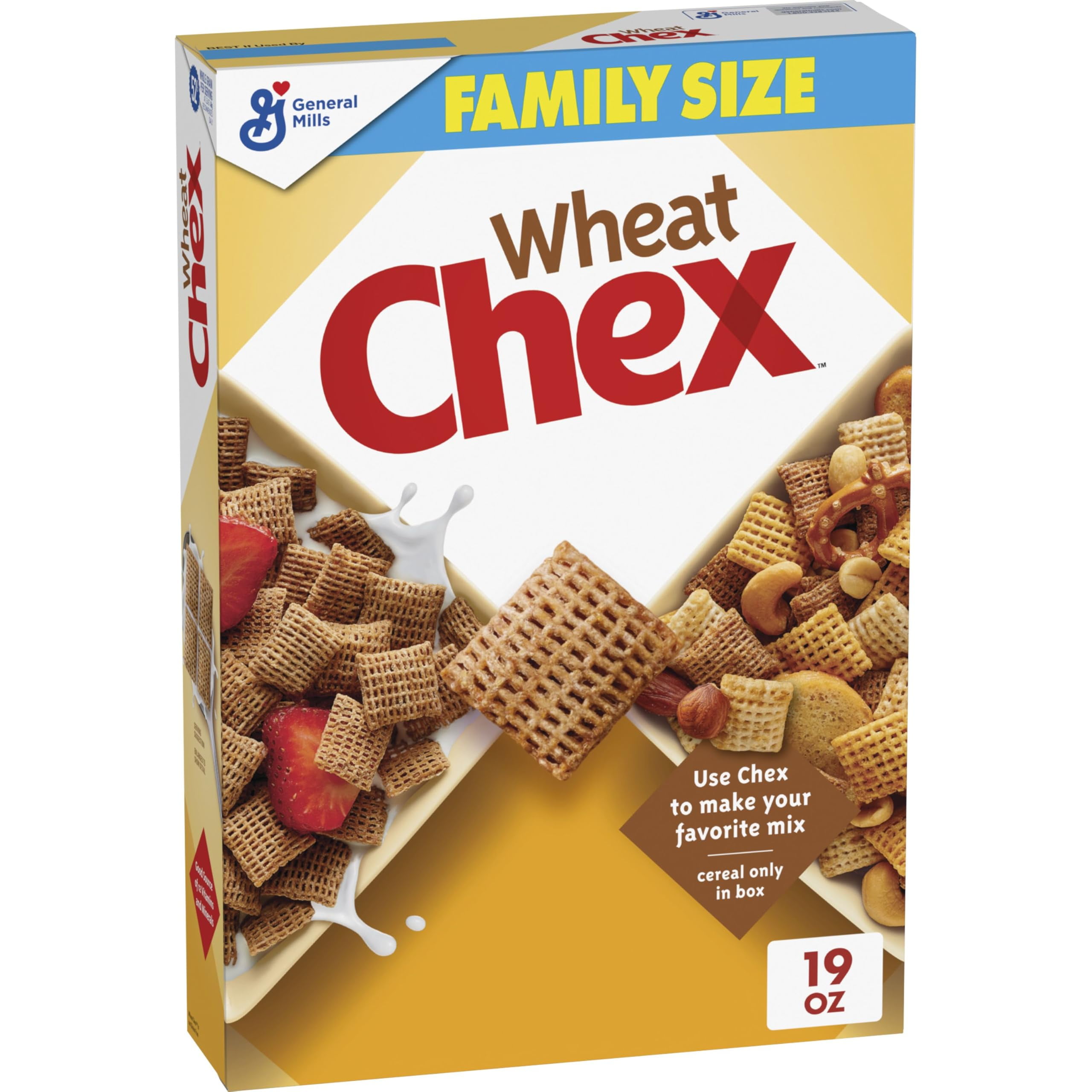Wheat Chex Breakfast Cereal, Homemade Chex TVS1 Mix Ingredient, Family ...