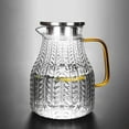 Wheat Ears Glass Water Pitcher, 1500 ml/ 52 oz Glass Pitcher with Spout ...