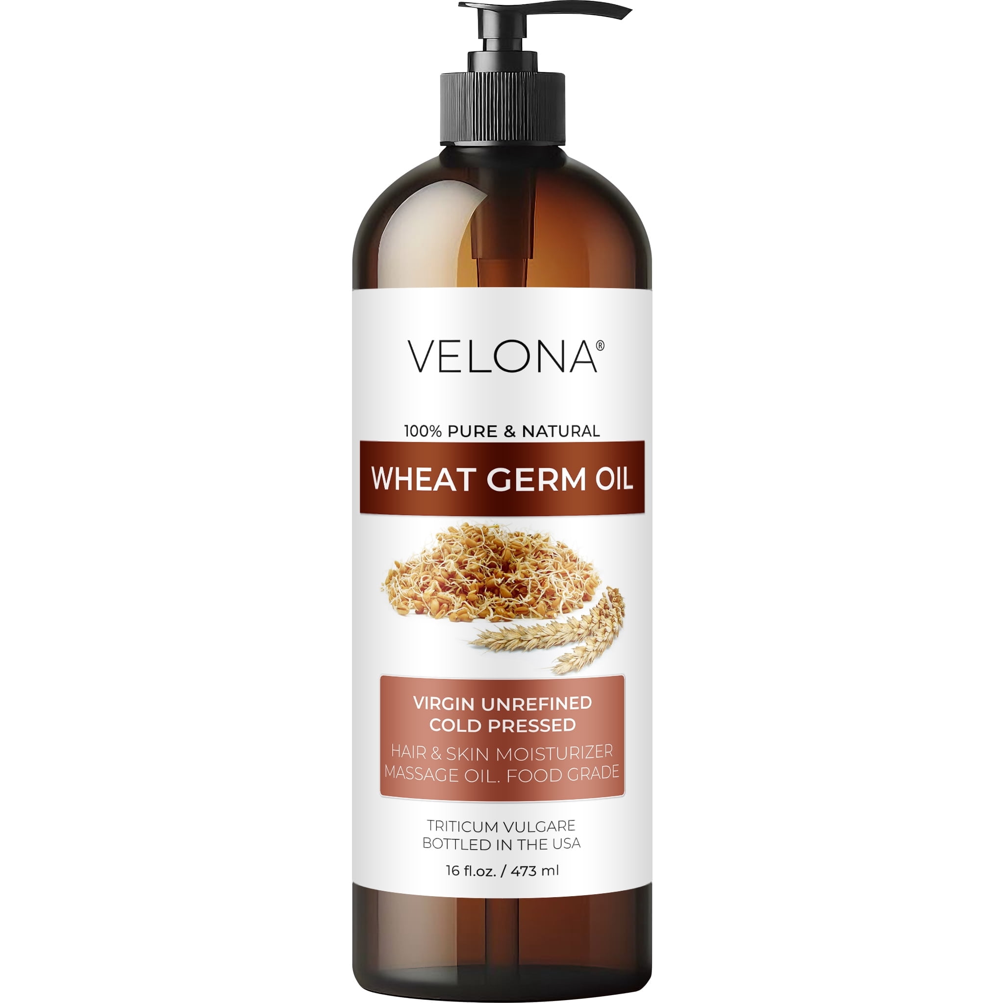 Wheat Germ Oil USP Grade by Velona - 16 oz | 100% Pure and Natural ...