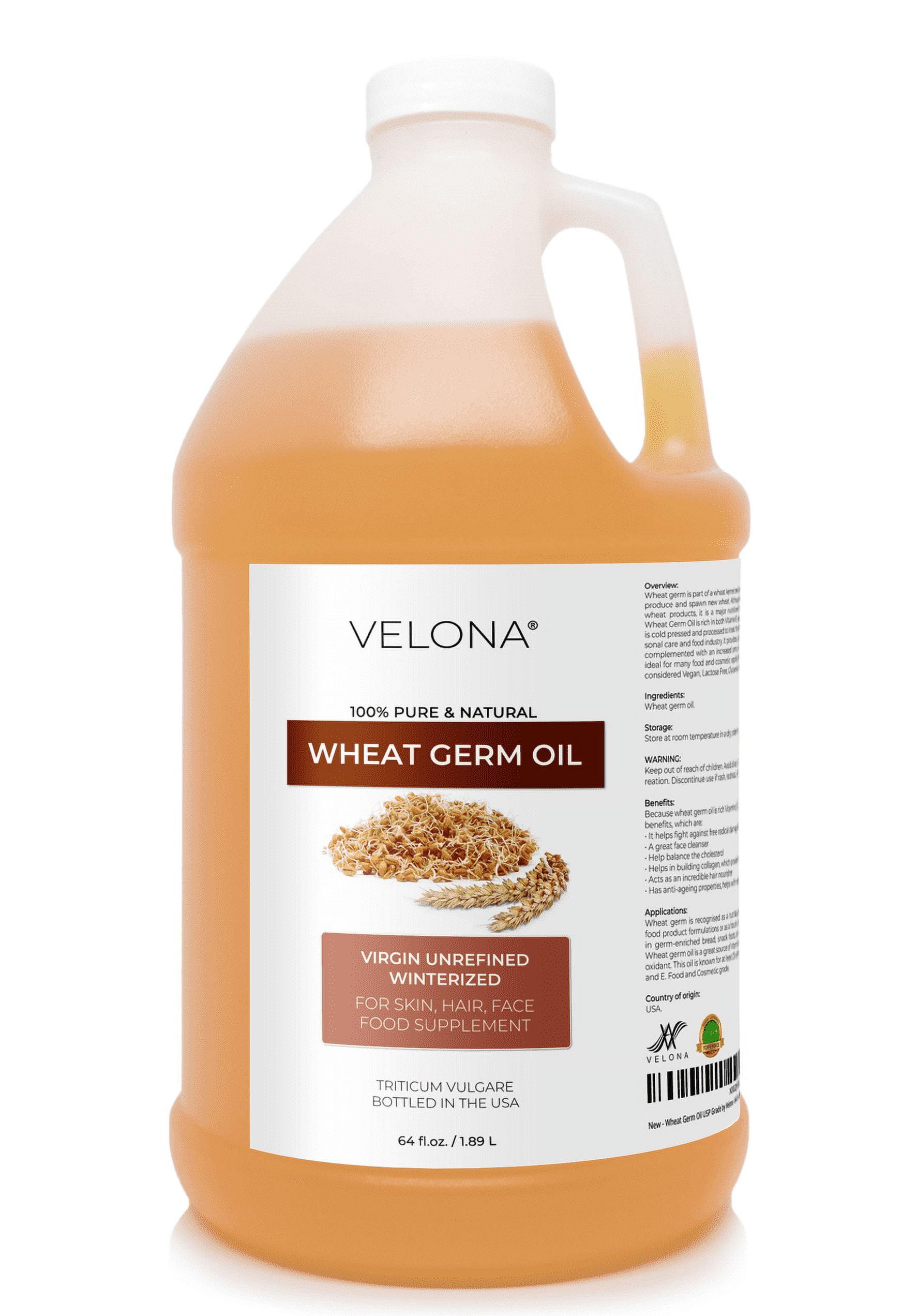 Wheat Germ Oil USP Grade by Velona - 64 oz | 100% Pure and Natural ...