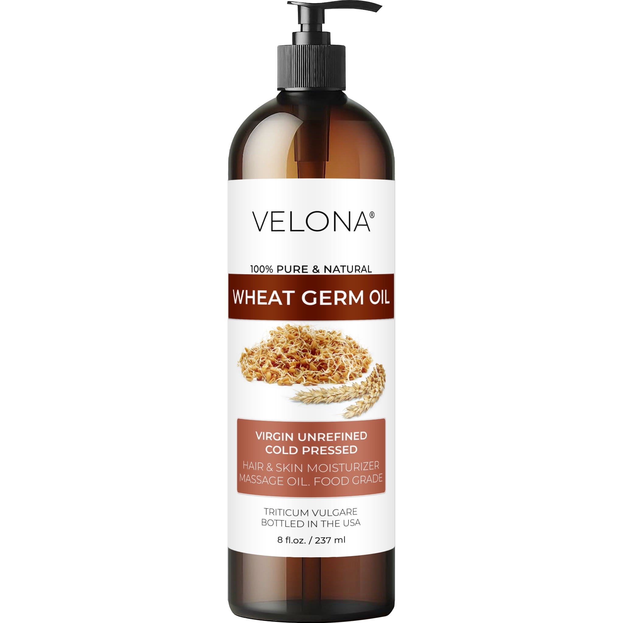 Velona's 100% Pure Wheat Germ Oil - 8 oz | Vegan, Winterized for ...