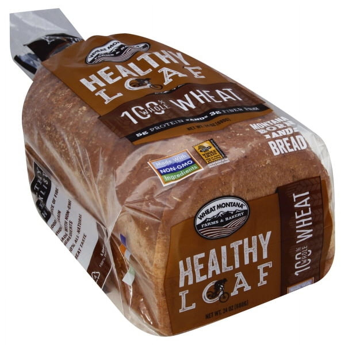Wheat Montana 100% Whole Wheat Bread, 24 oz - Walmart.com