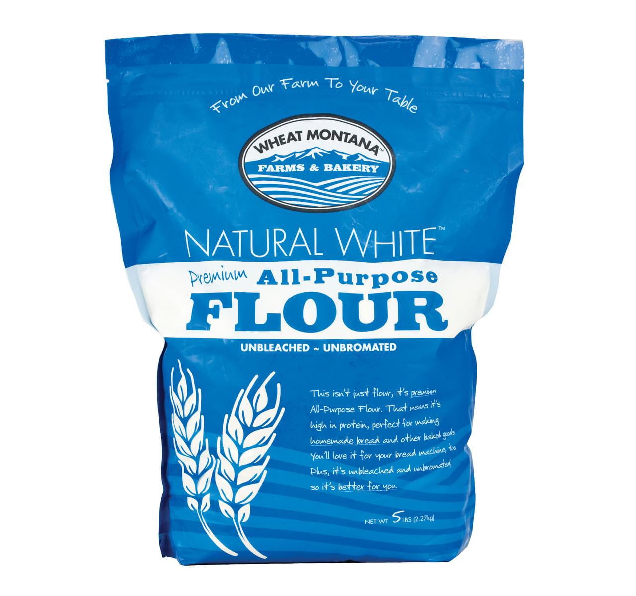 Wheat Montana Natural White Unbleached All Purpose Flour, 5 lb Bag ...