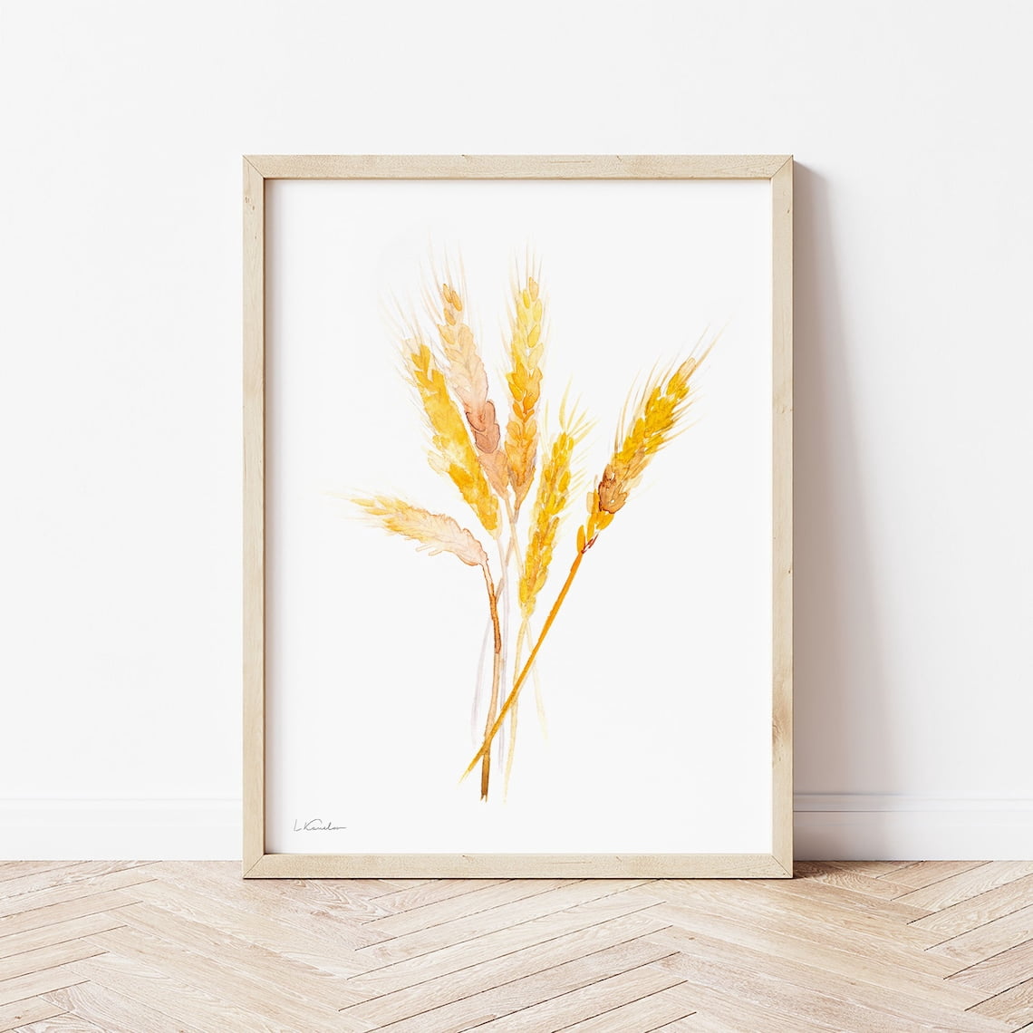Wheat Poster, Boho Art, Plant Poster, Nature Illustration, Botanical ...