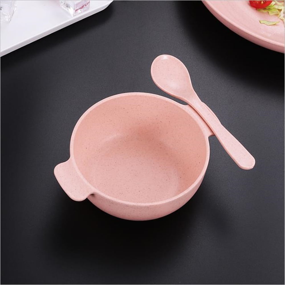 Wheat Straw Bowls with Handles, Wheat Fiber Set of 1 Wheat Fiber Bowls ...