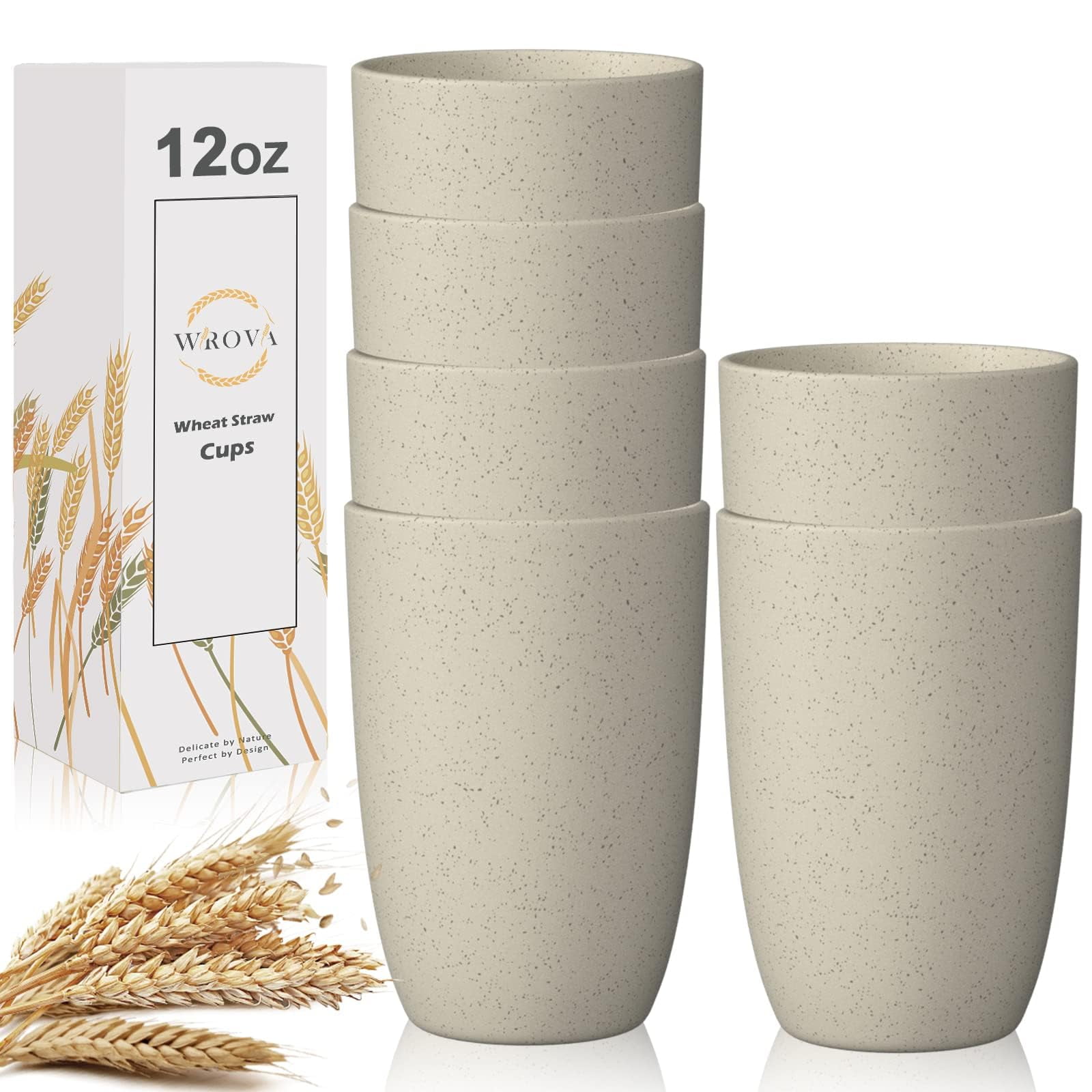 Wheat Straw Cups 6 AIF9 PCS Good Alternative to Plastic Reusable Cups ...