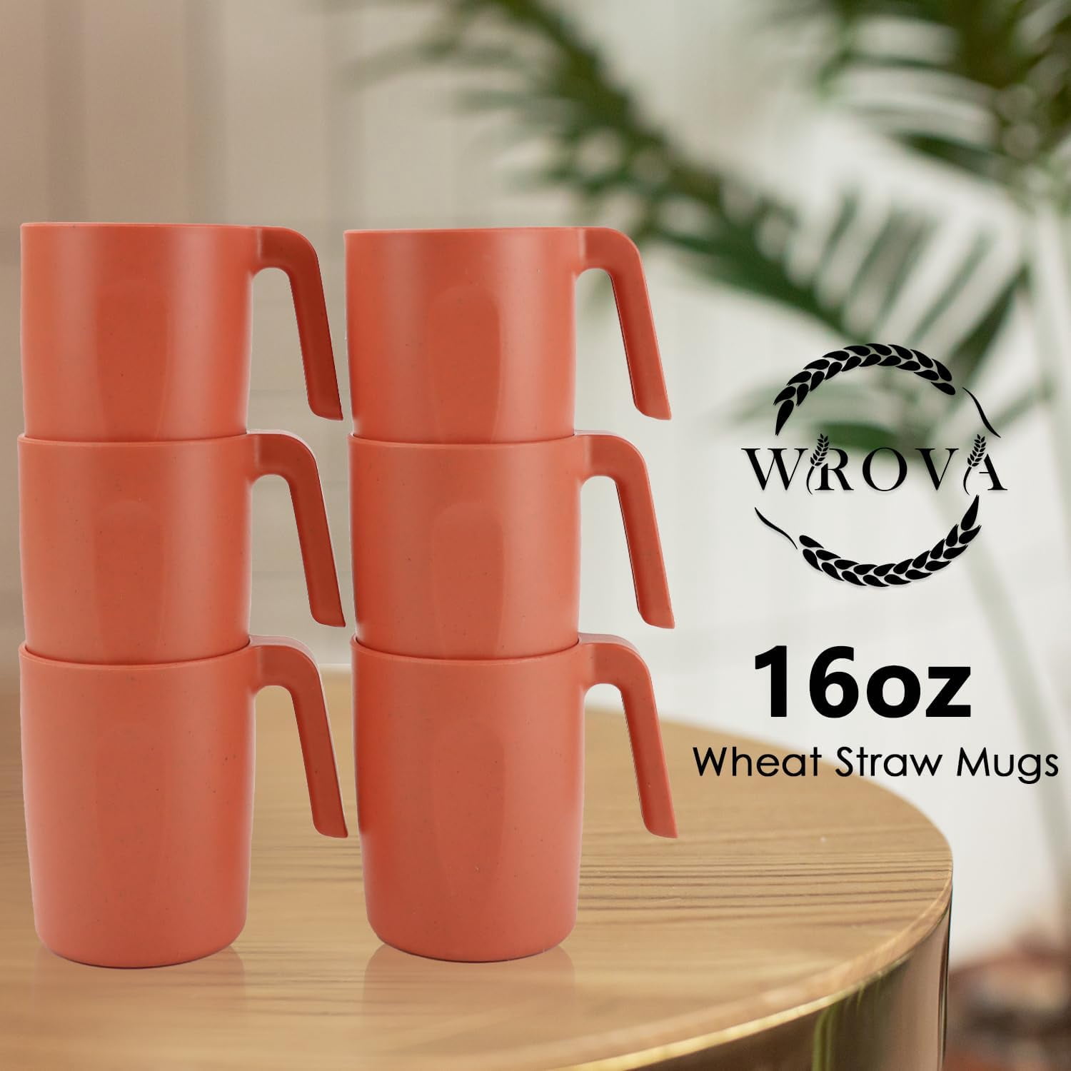 Wheat Straw Cups 6 PCS Good Alternative to Plastic Reusable Cups 20 oz ...